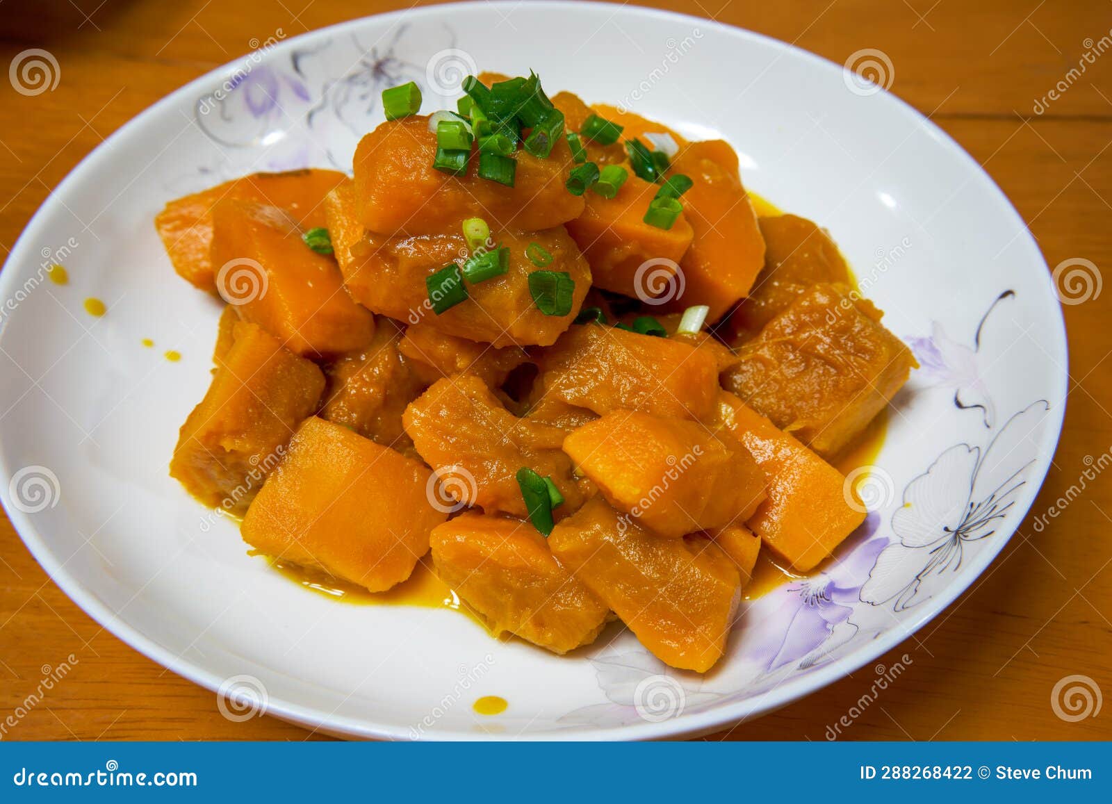 A Delicious Braised Squash Chunk Stock Photo - Image of food, produce ...
