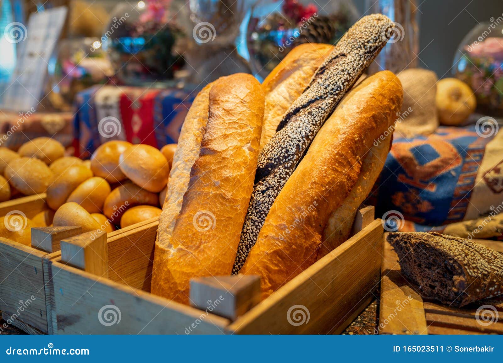 A Delicious Bread and Bakery Buffet in a Elegance Restaurant or Hotel ...