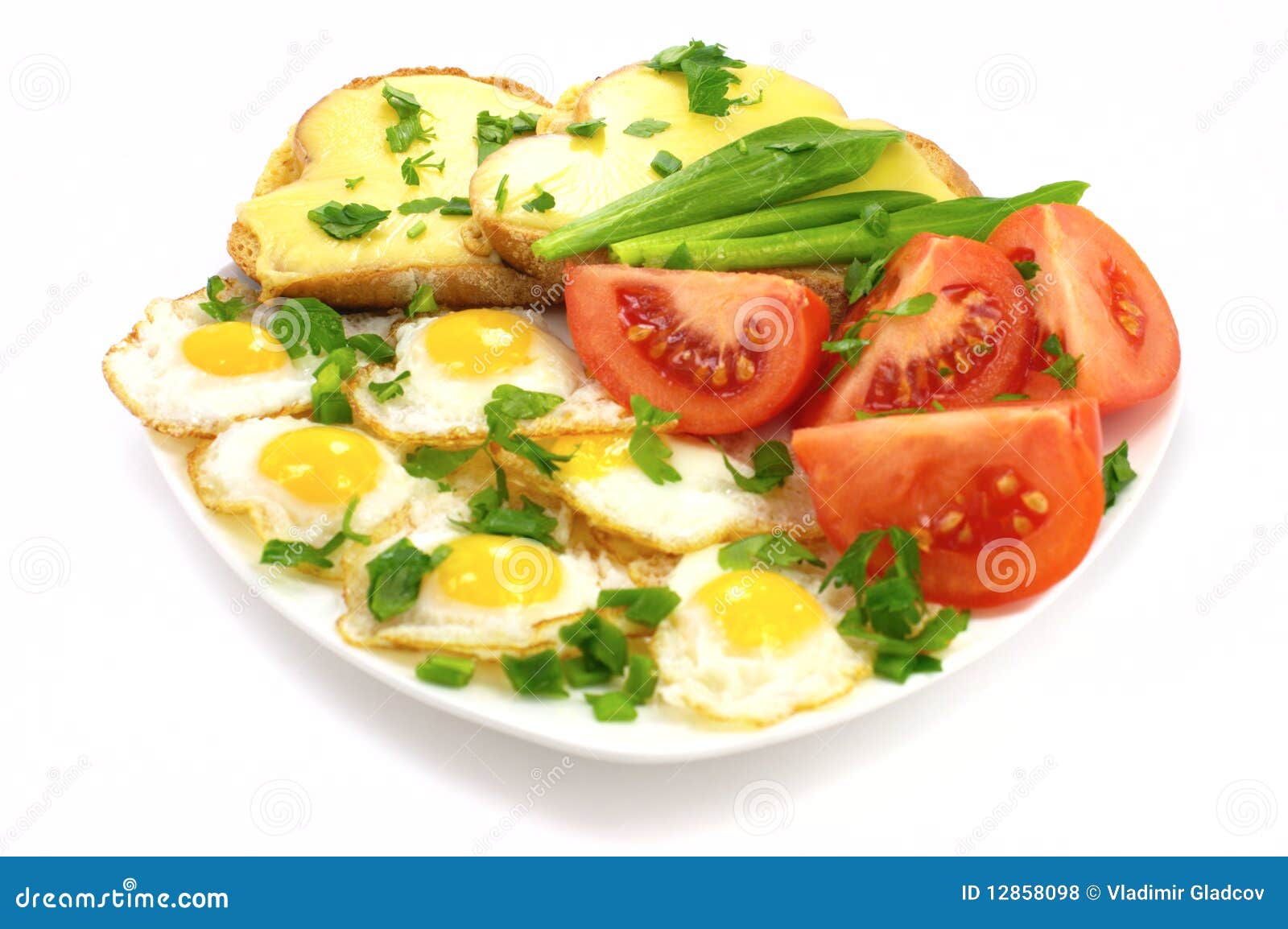 Delicious breakfast stock photo. Image of parsley, close - 12858098