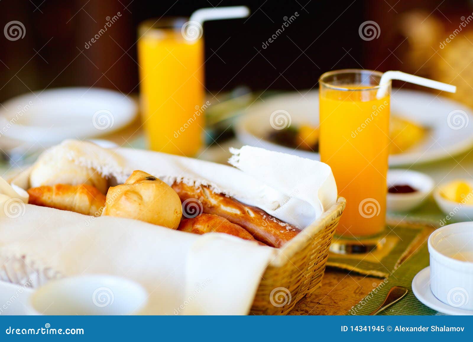 Delicious breakfast stock image. Image of croissant, bread - 14341945