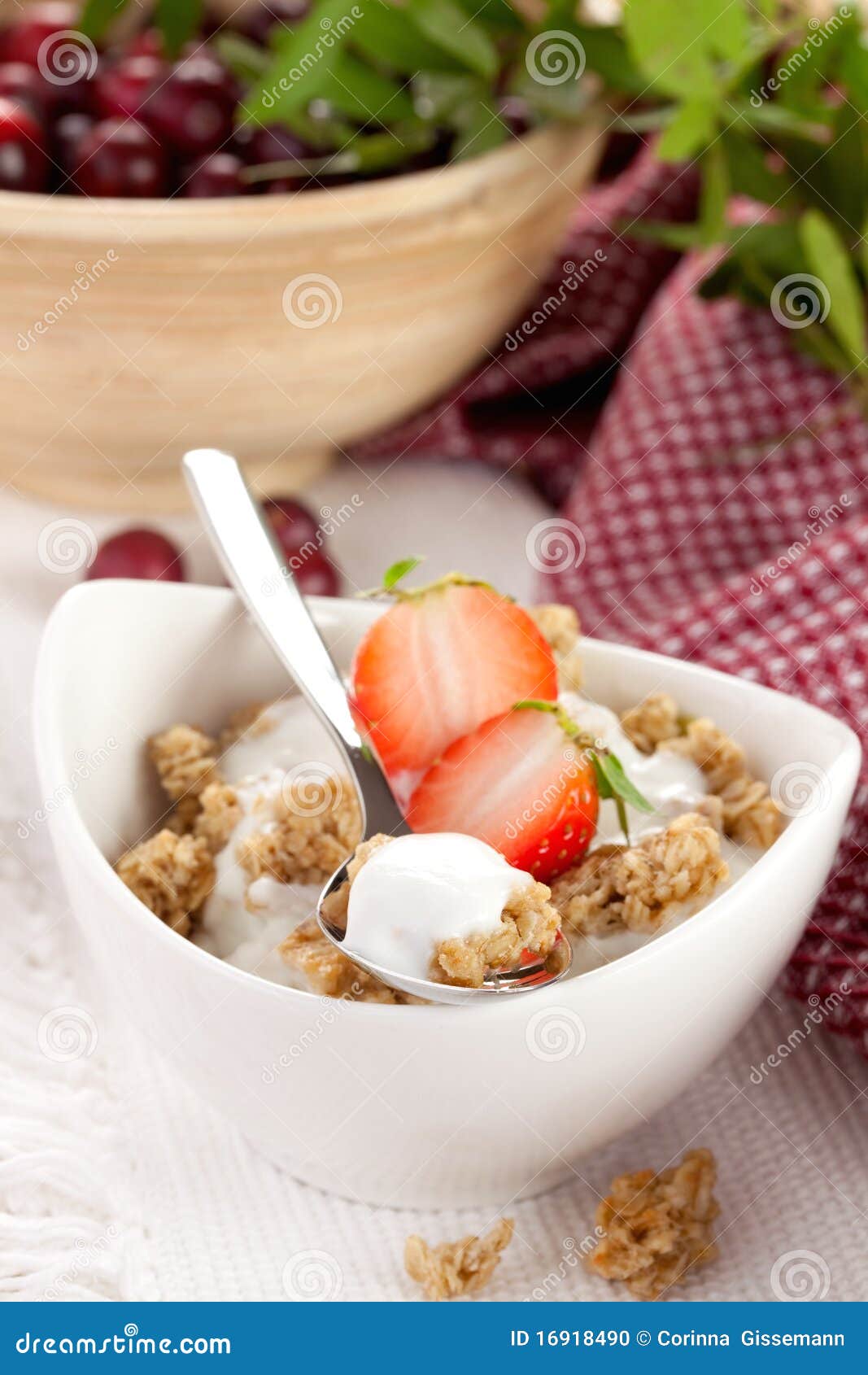 Delicious breakfast stock photo. Image of muesli, fruit - 16918490