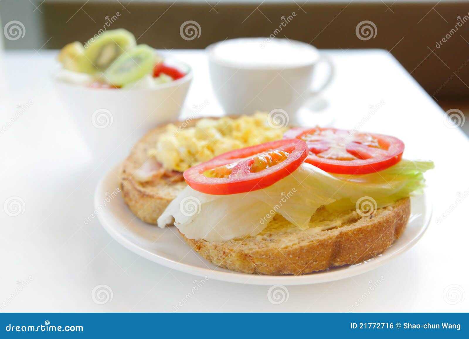 Delicious breakfast stock photo. Image of salad, background - 21772716