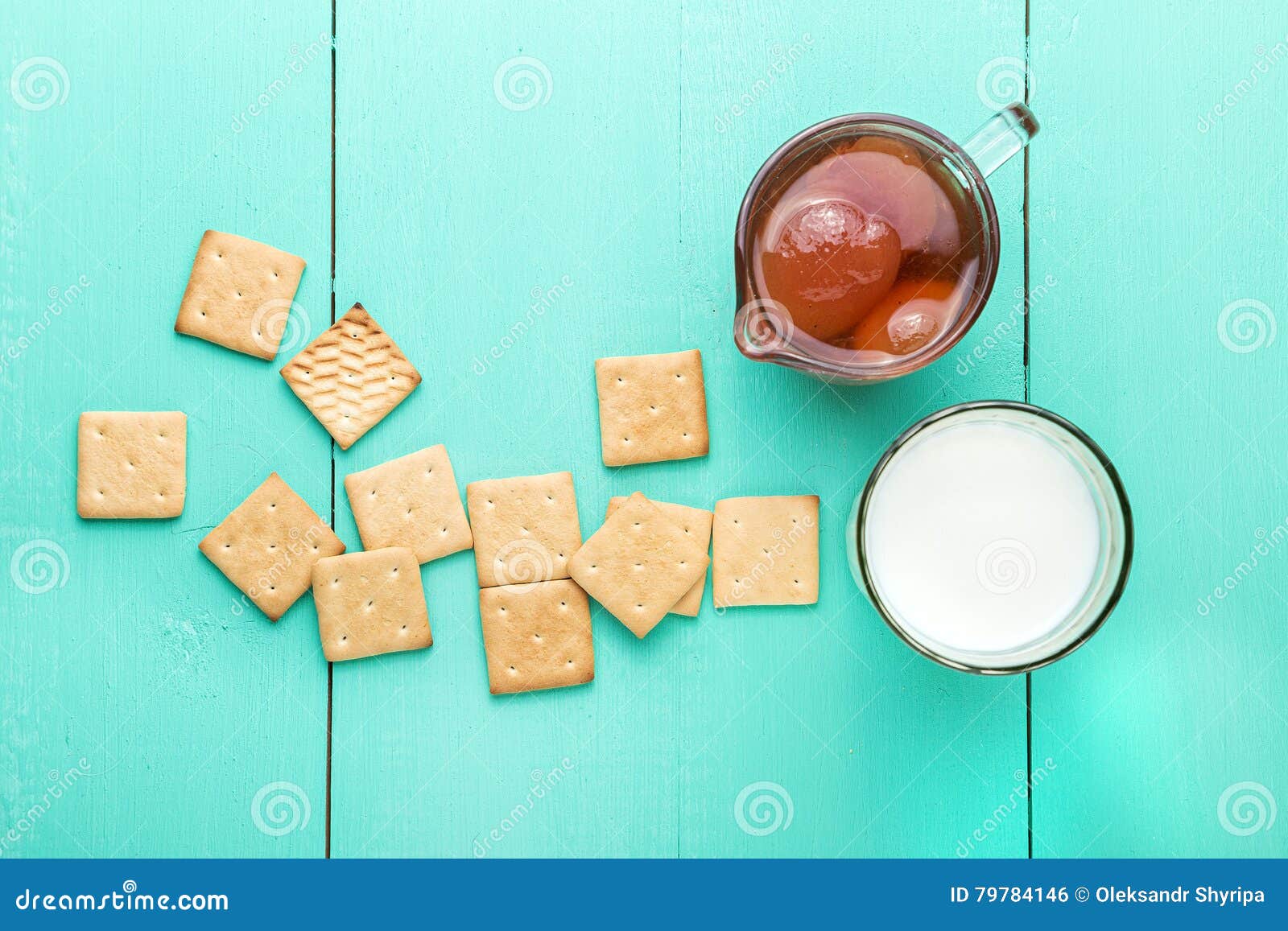 Delicious Breakfast Crackers Stock Photo - Image of delicious, drink ...