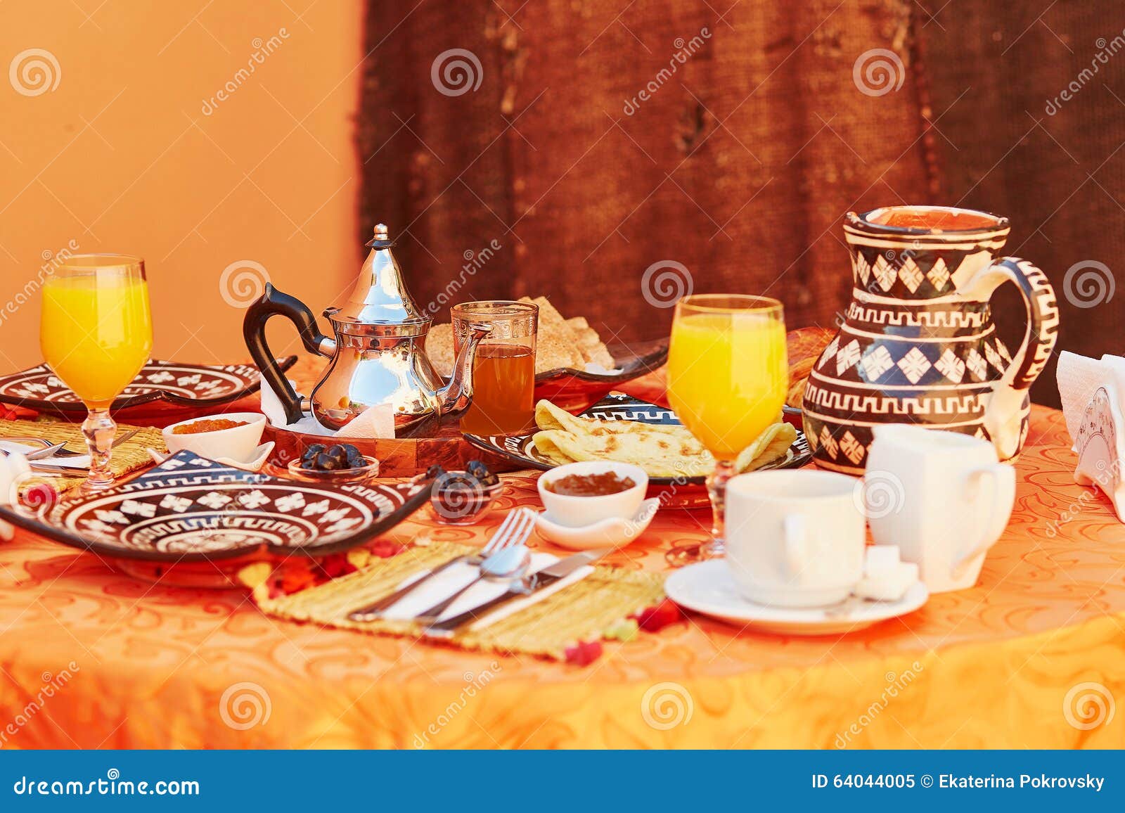 Delicious Breakfast in Moroccan Style Stock Image - Image of maroc ...