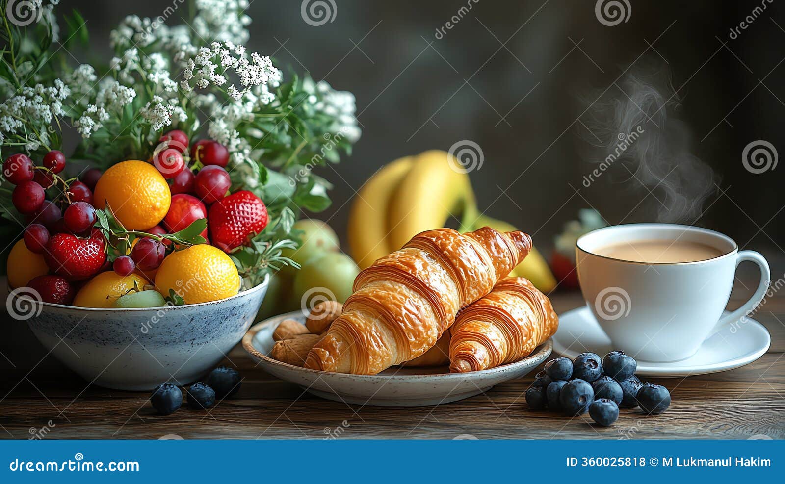 Delicious Breakfast Still Life Illustration Stock Photo - Image of ...