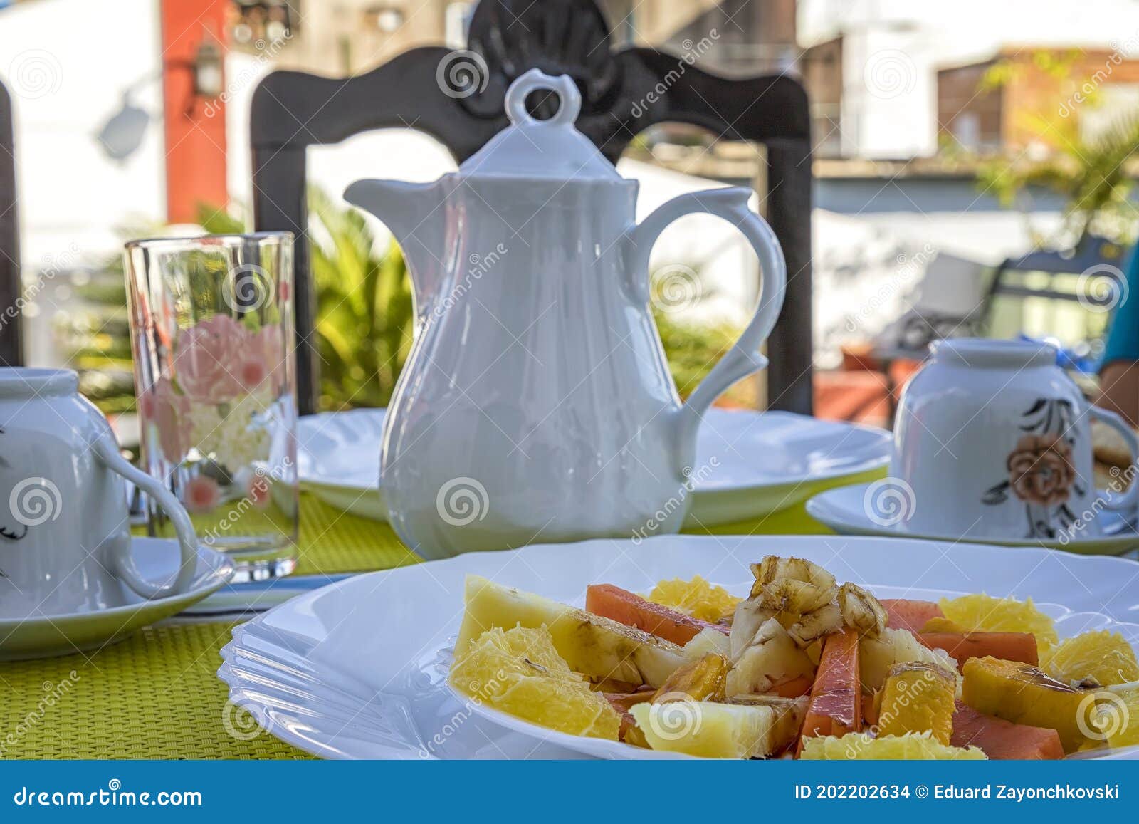 Delicious Breakfast on the Table.Traditional Breakfast Stock Photo ...