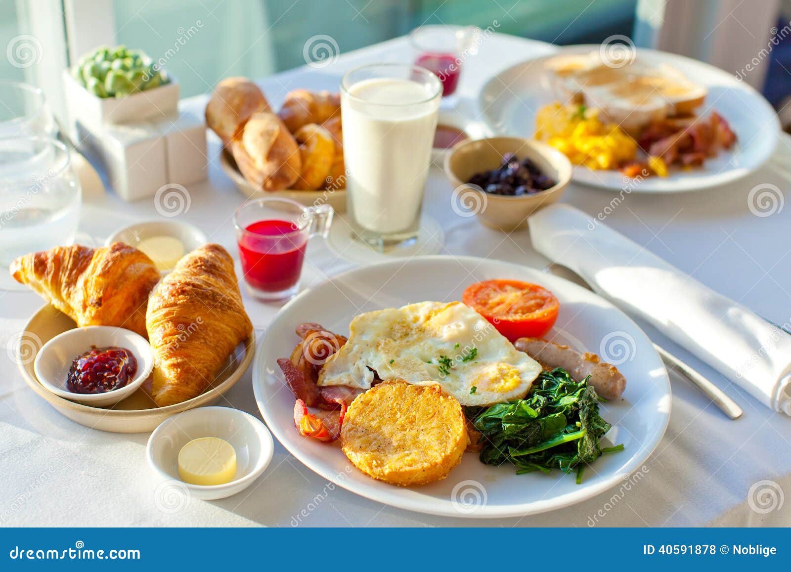 Delicious breakfast stock photo. Image of milk, meal - 40591878