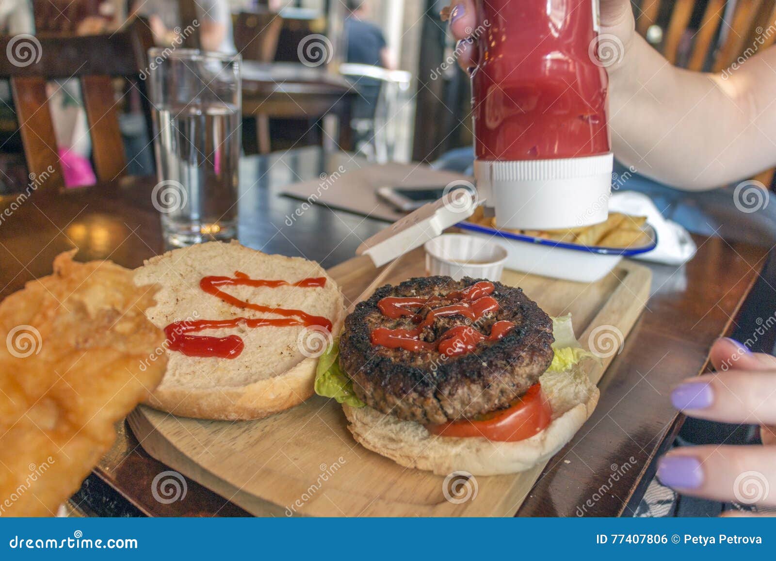 Delicious burger stock photo. Image of delicious, food - 77407806