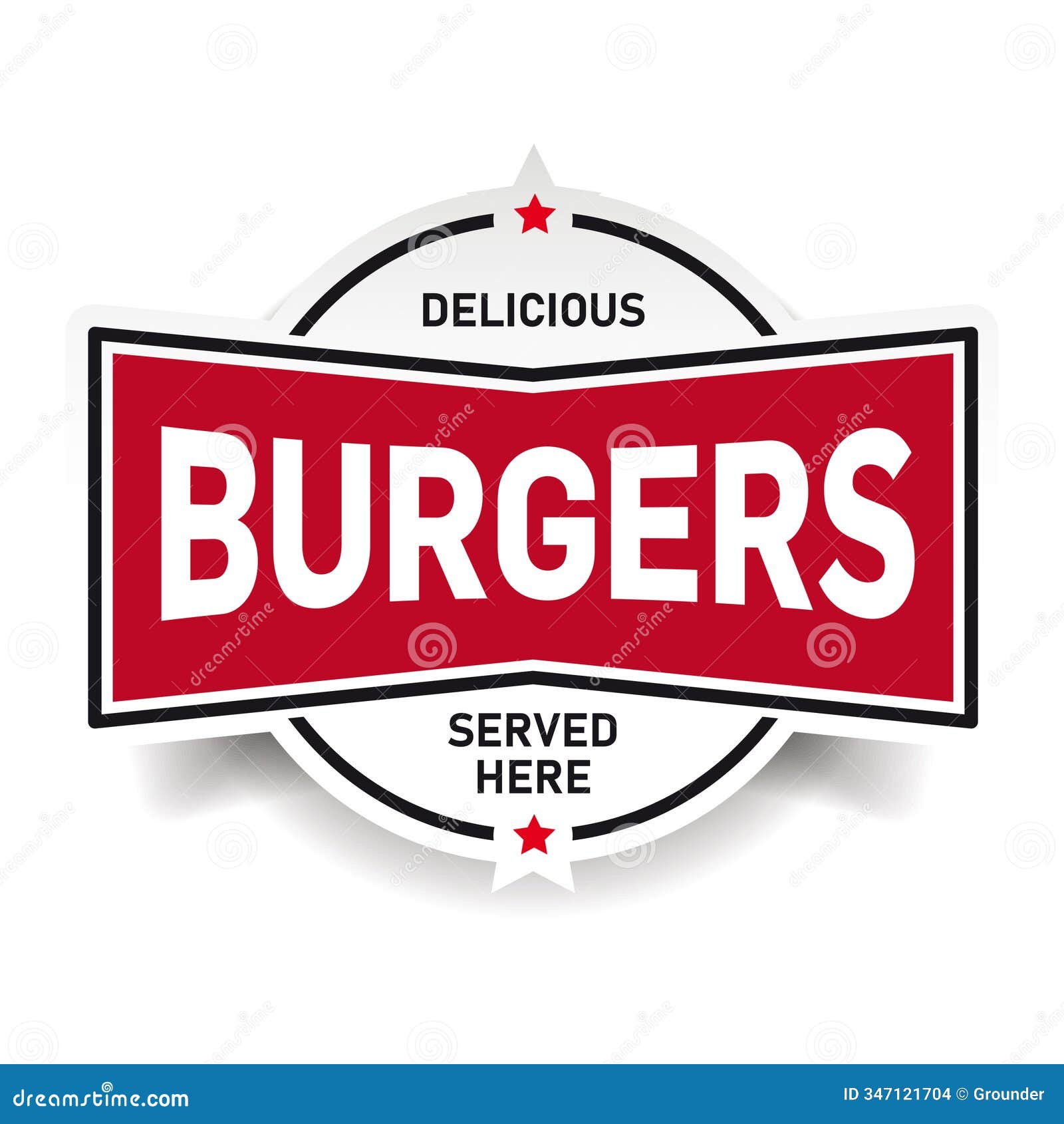 Delicious Burgers Served Here Sign Stamp Vector Illustration ...