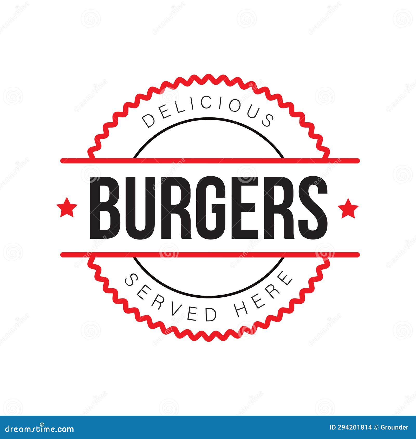 Delicious Burgers Vintage Stamp Logo Stock Vector - Illustration of ...