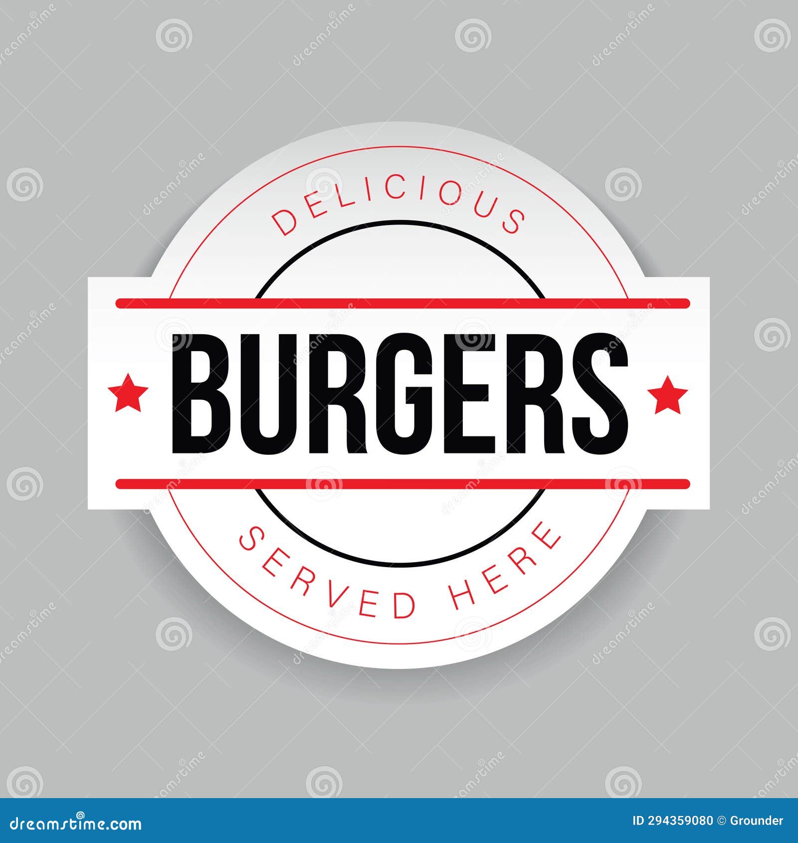 Hot Burgers Vintage Restaurant Sign Cartoon Vector | CartoonDealer.com ...