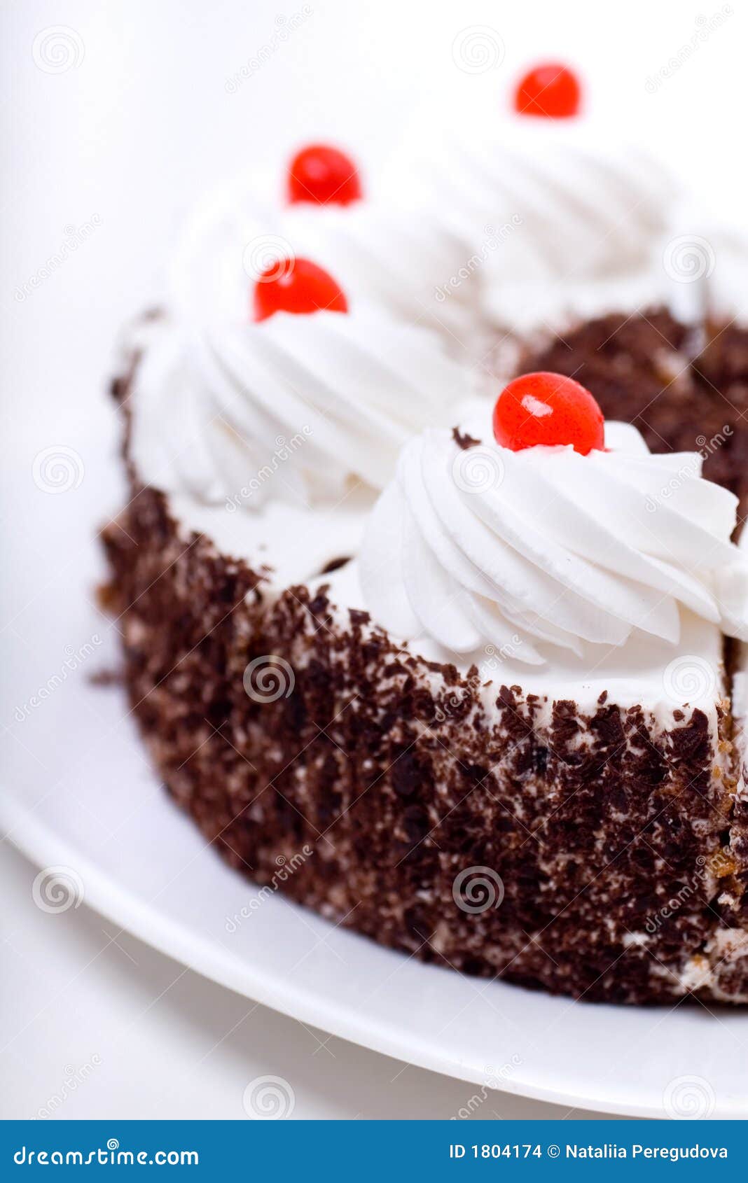 Delicious Cake with Whipped Cream Stock Photo - Image of cake, crust ...