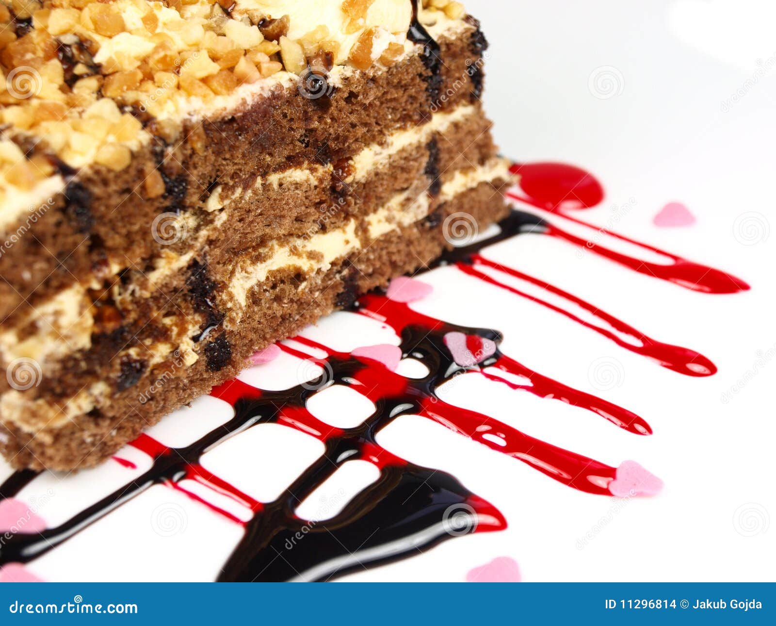 Delicious Cake on White Background Stock Photo - Image of slice, candy ...