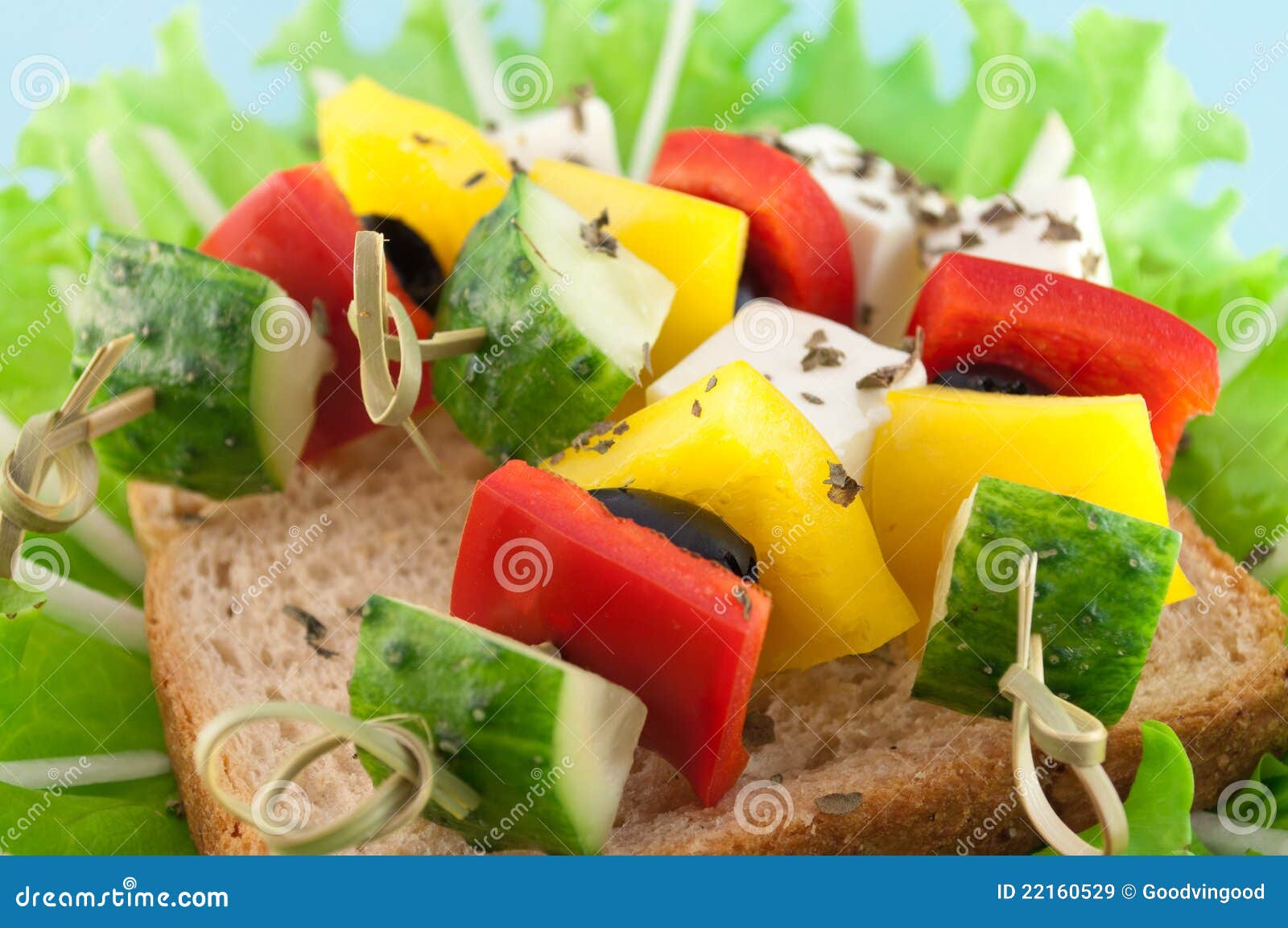 Delicious Canapes on the Bread Stock Image - Image of olives ...