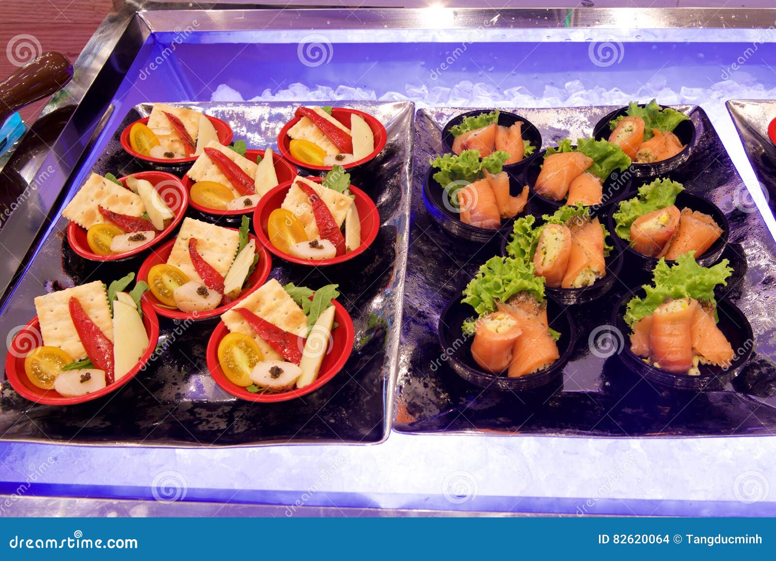 Delicious Canapes in Buffet Stock Photo - Image of healthy, finger ...