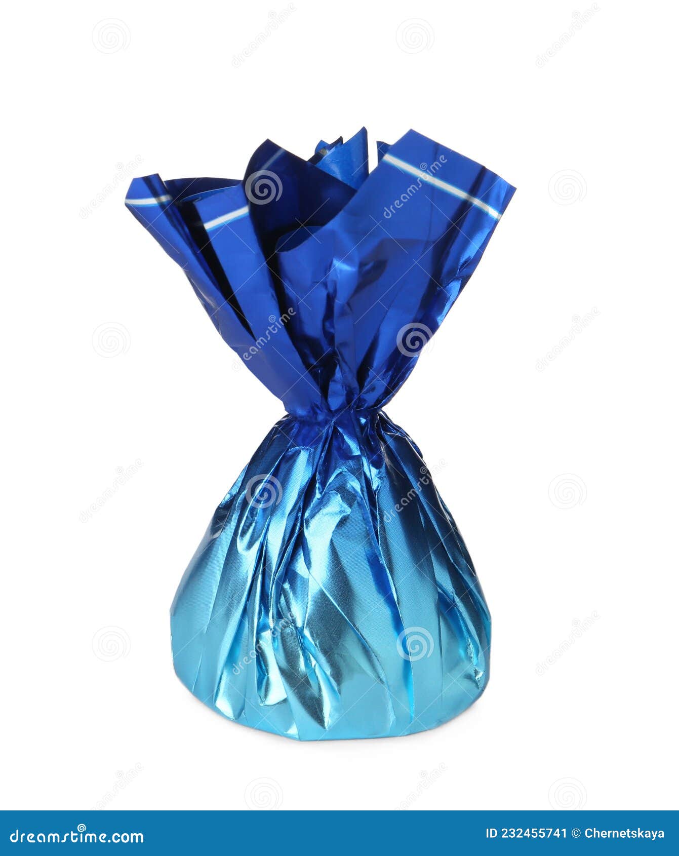 Delicious Candy in Blue Wrapper Isolated on White Stock Image - Image ...