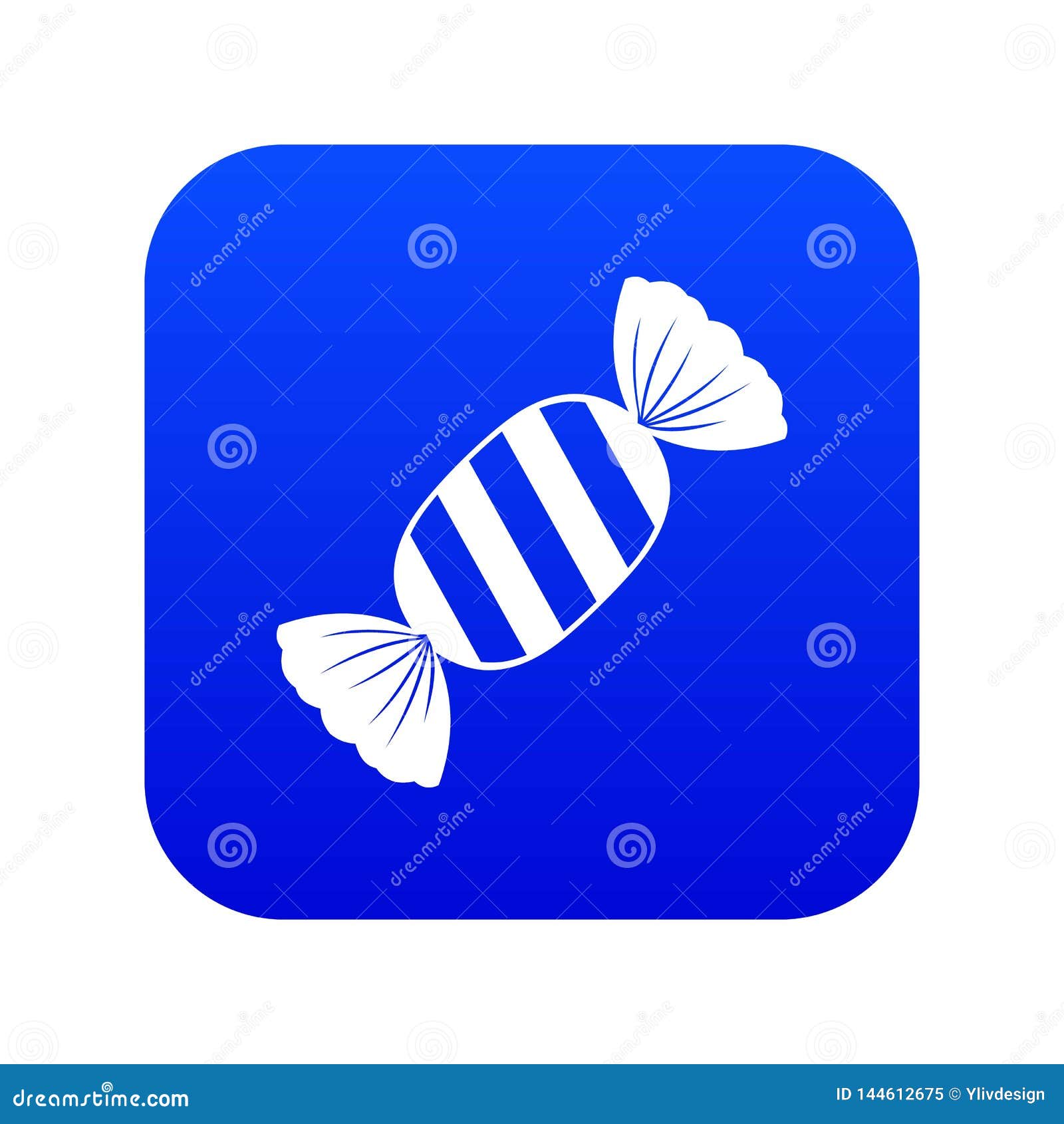 Delicious Candy Icon Digital Blue Stock Vector - Illustration of stripe ...