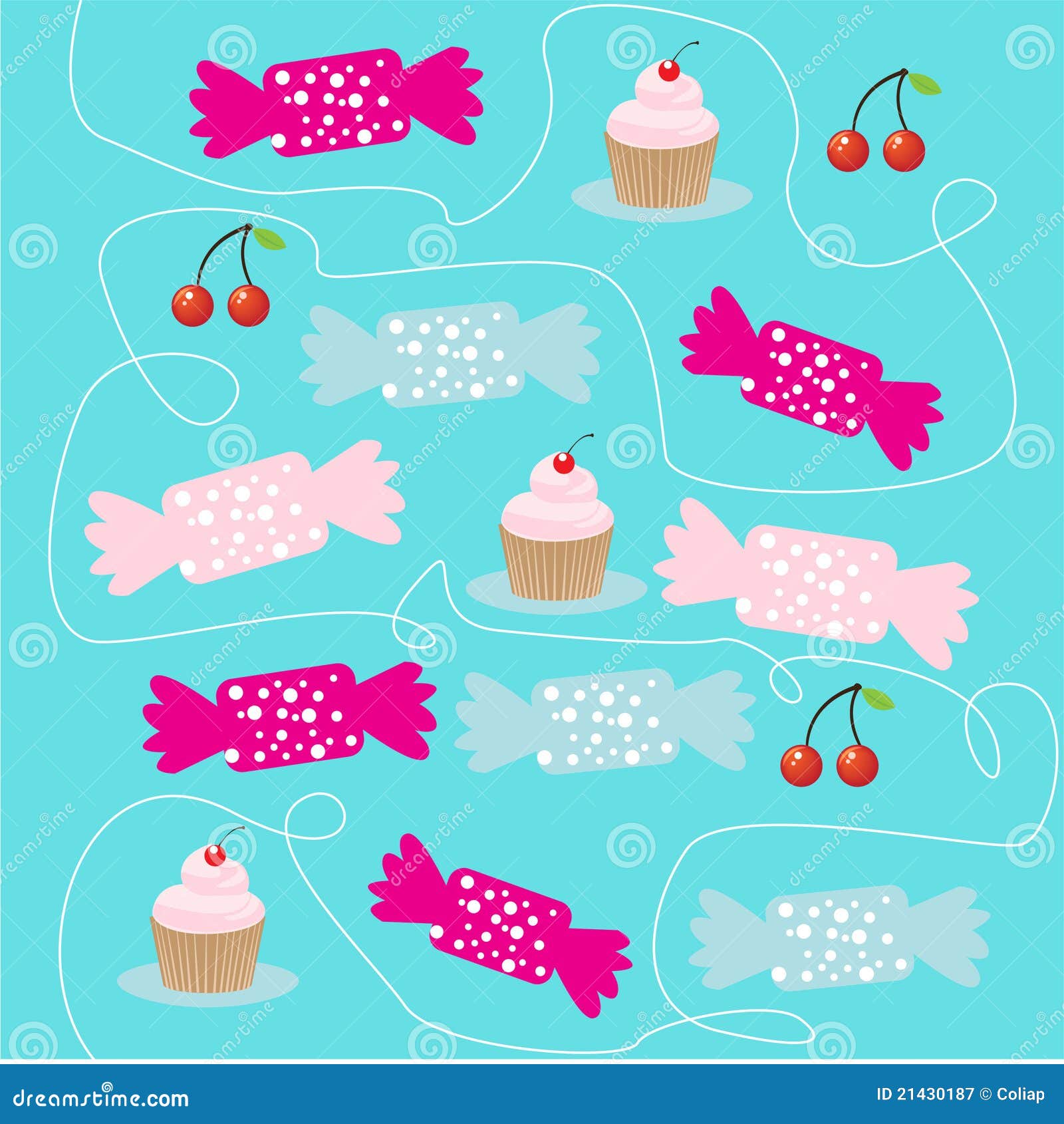 Delicious candy pattern stock vector. Illustration of candy - 21430187