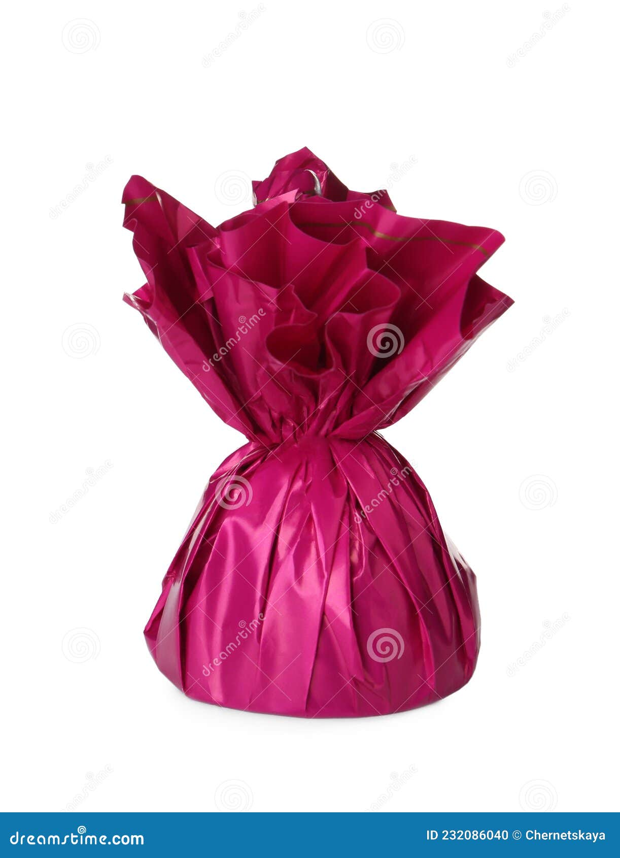 Delicious Candy in Pink Wrapper Isolated on White Stock Photo - Image ...