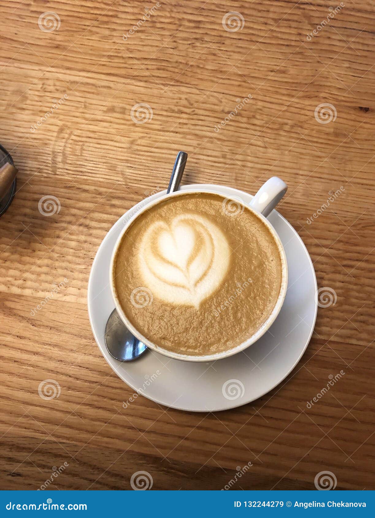 Delicious Cappuccino with a Pattern in the Restaurant Stock Image ...