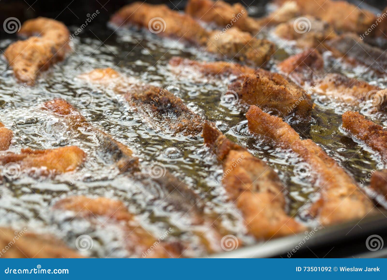 Delicious Carp Fillets Roasted in the Frying Pan Stock Photo - Image of ...