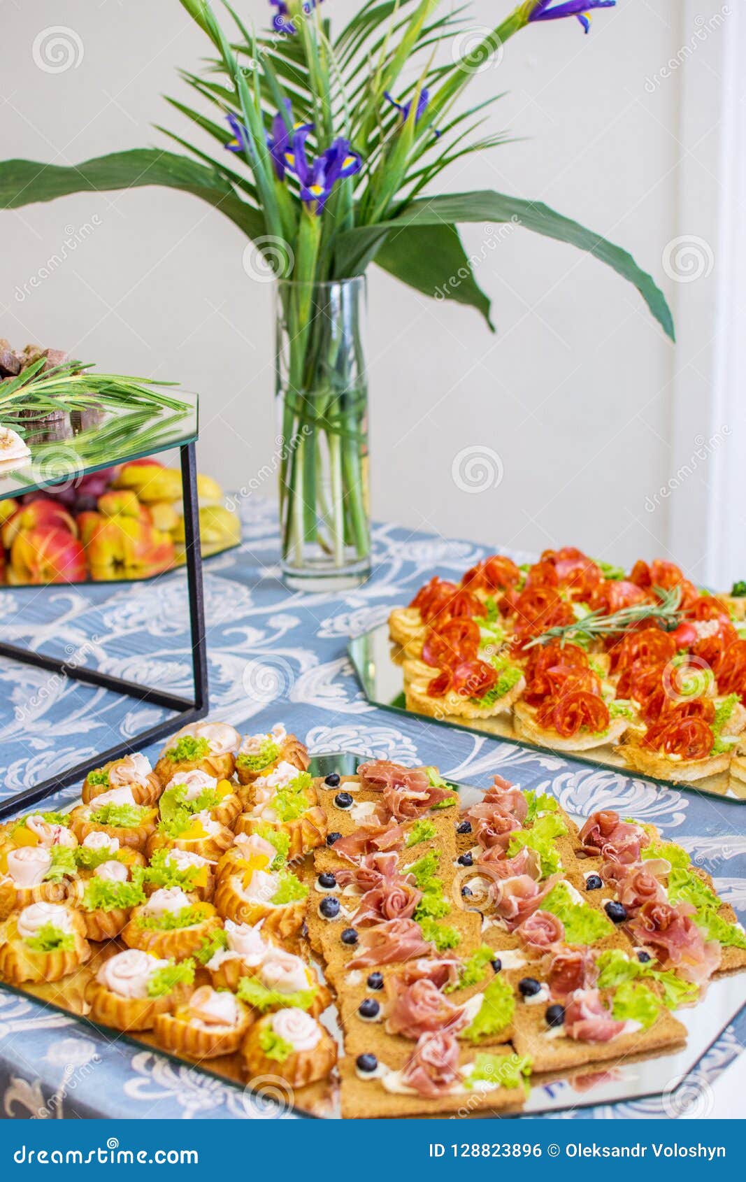 Delicious Catering Canapes on a Buffet Table Stock Photo - Image of ...