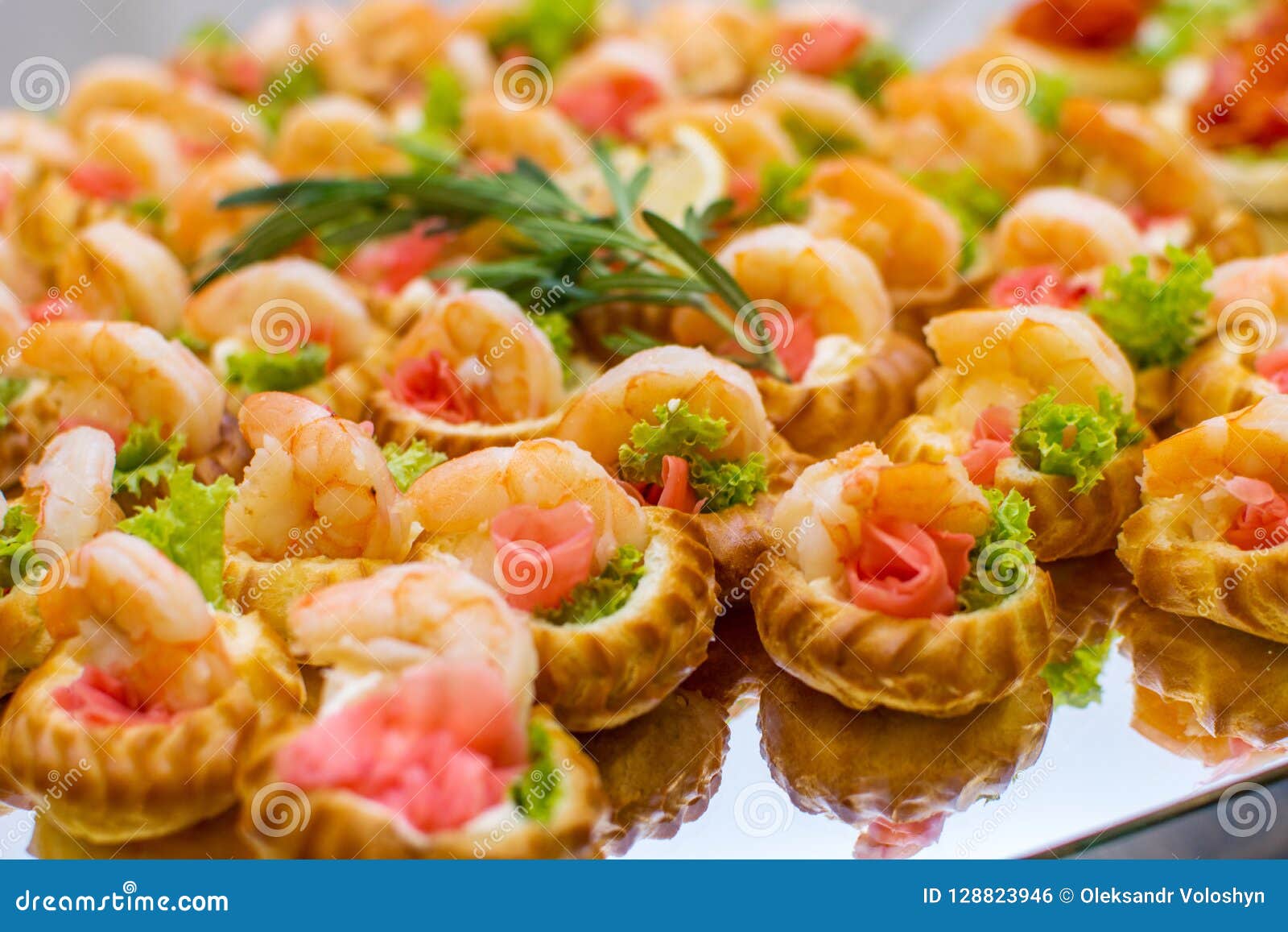 Delicious Catering Canapes on a Buffet Table Stock Photo - Image of ...