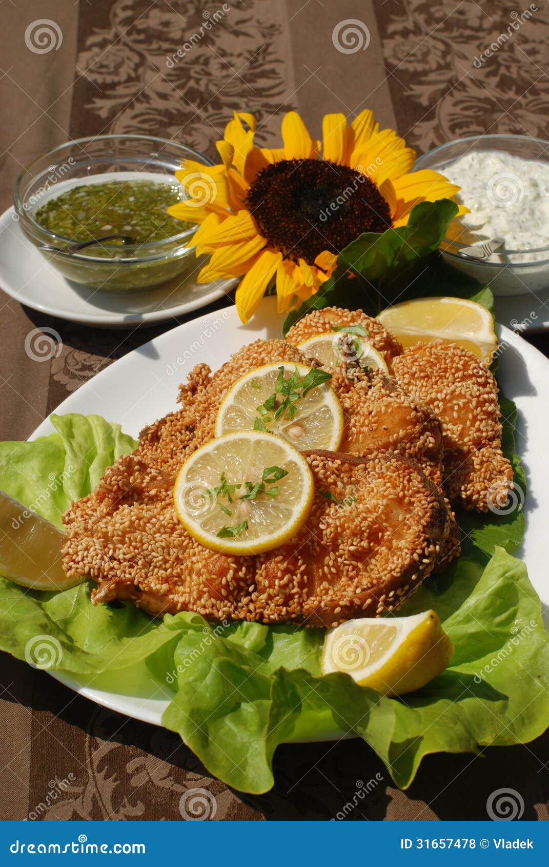 Delicious catfish escalope stock photo. Image of fishdover - 31657478