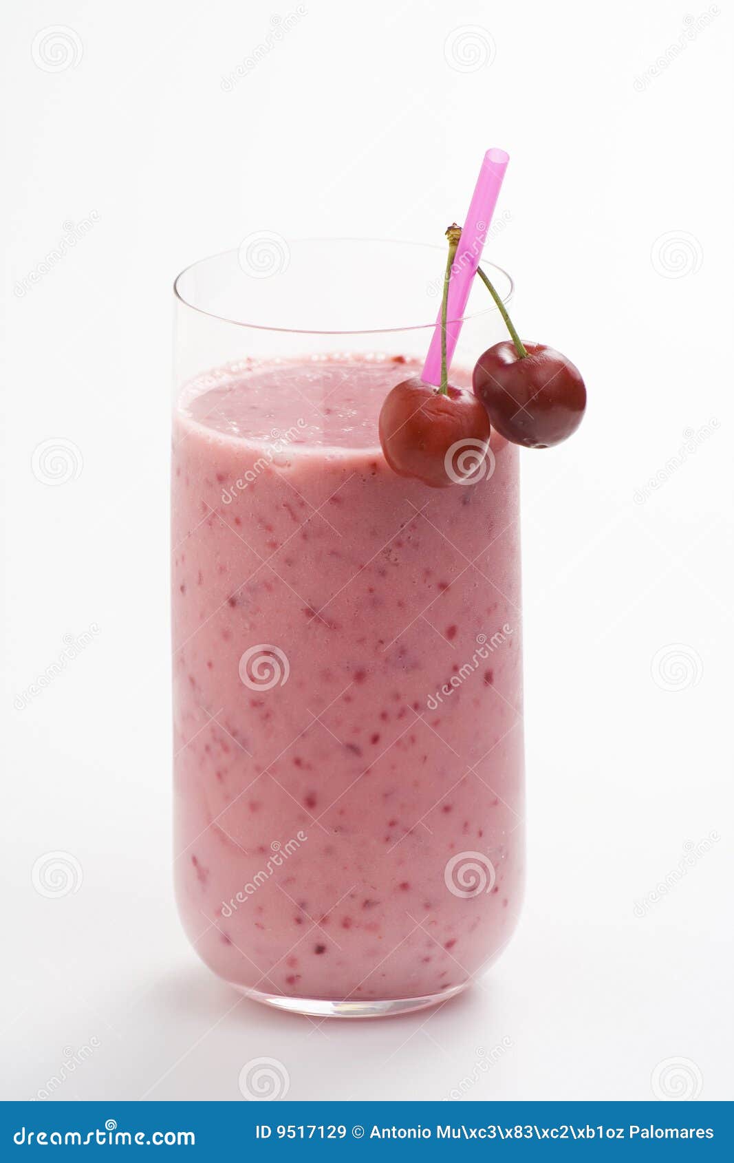A Delicious Cherry Milkshake Stock Image - Image of refreshing, juicy ...