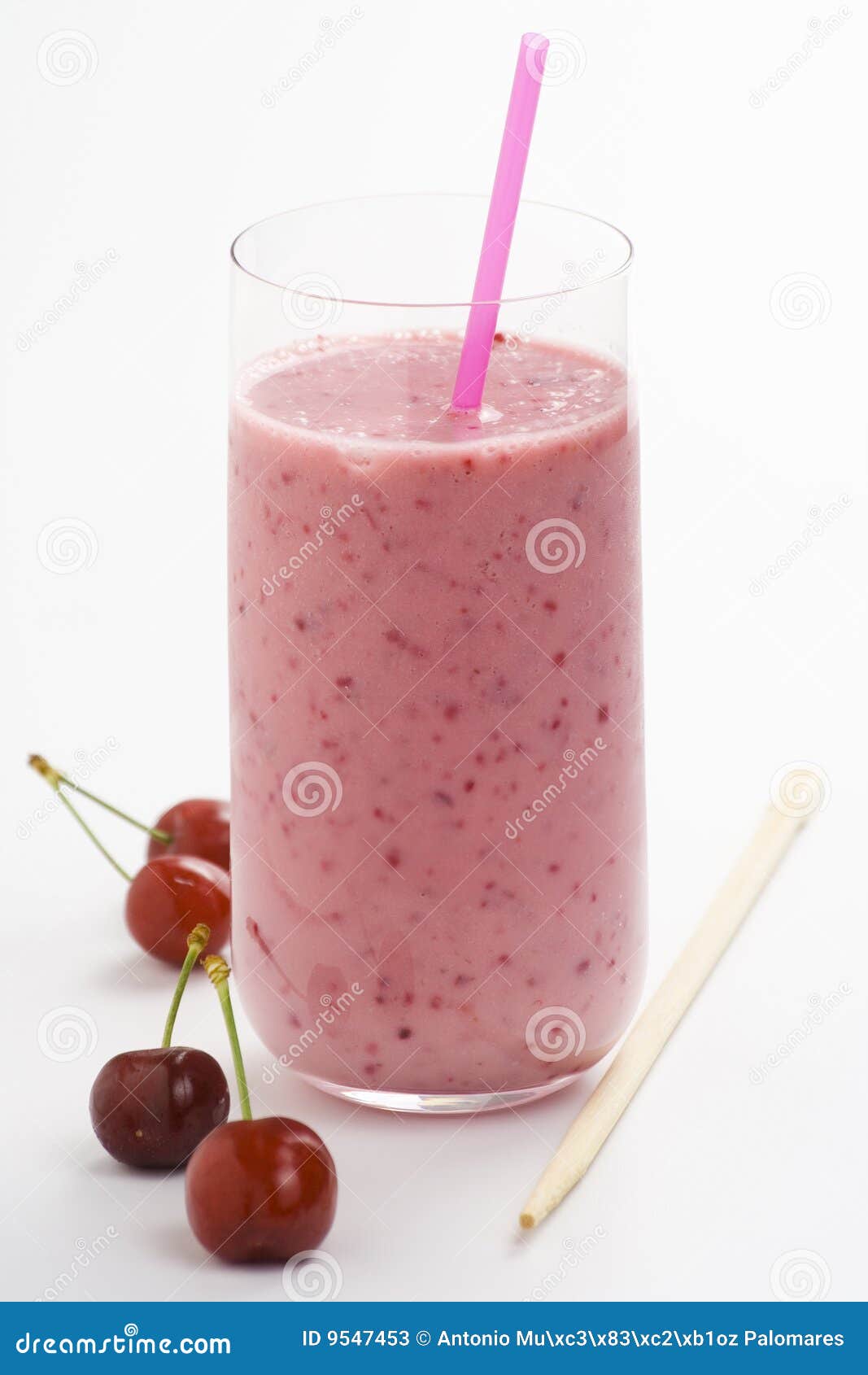 A Delicious Cherry Milkshake Stock Image - Image of sweet, refreshing ...