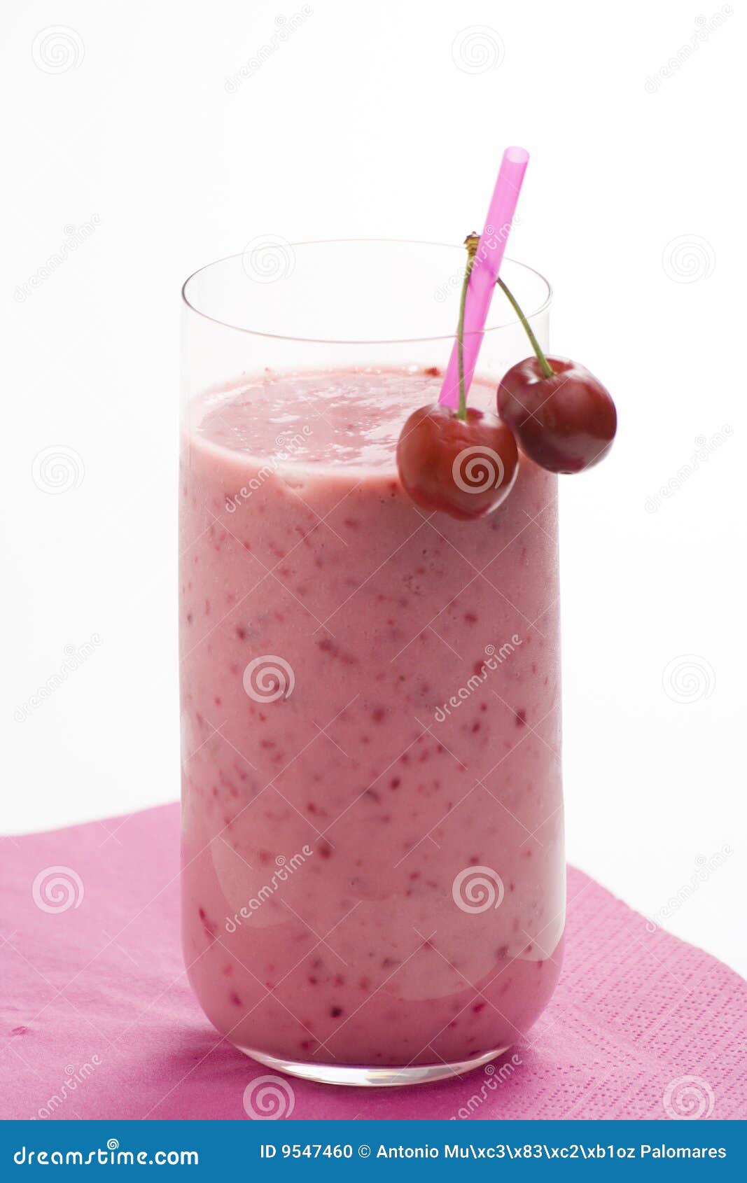 A Delicious Cherry Milkshake Stock Photo - Image of berry, juicy: 9547460