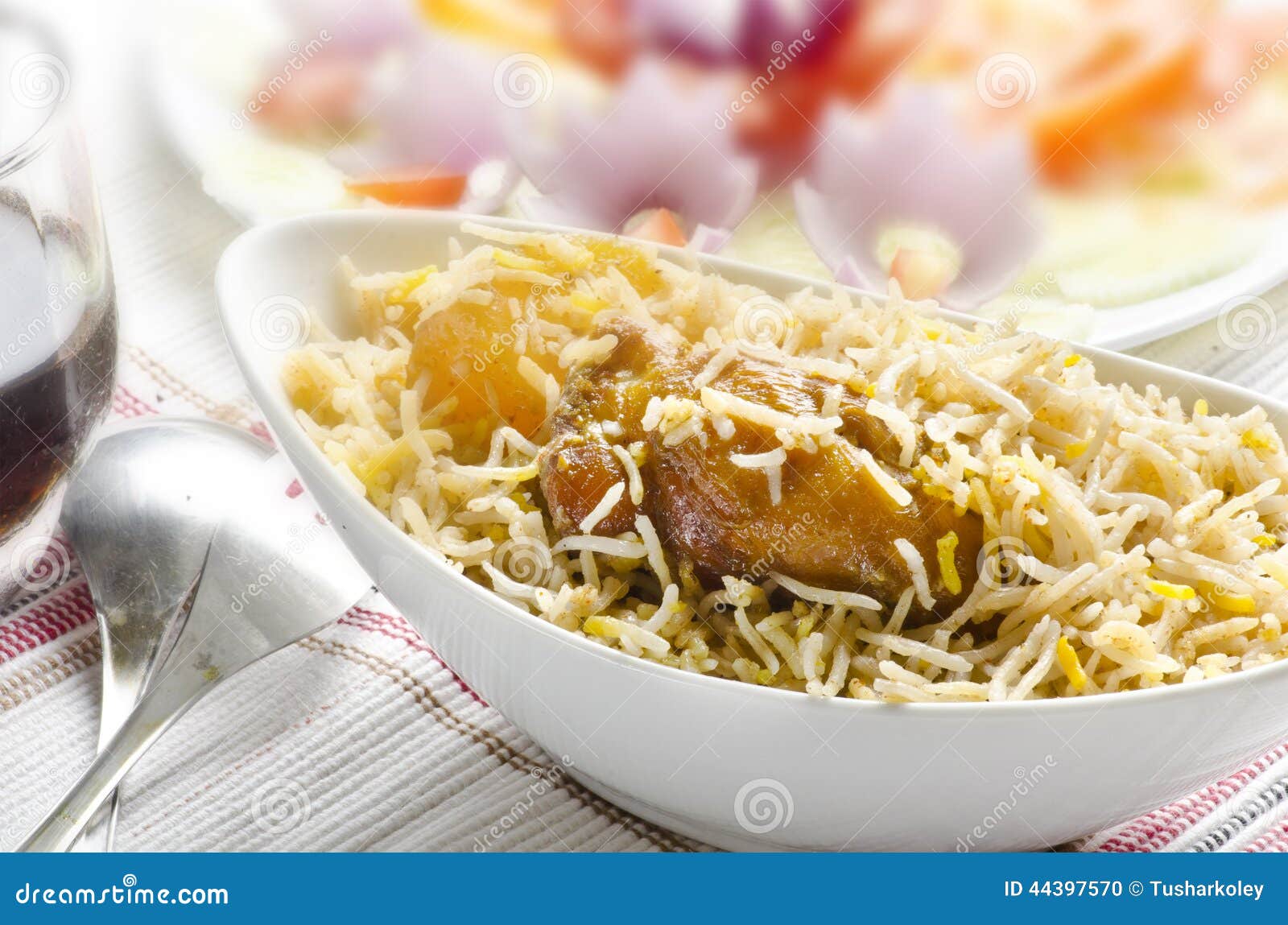 Delicious chicken biriyani stock photo. Image of pulao - 44397570