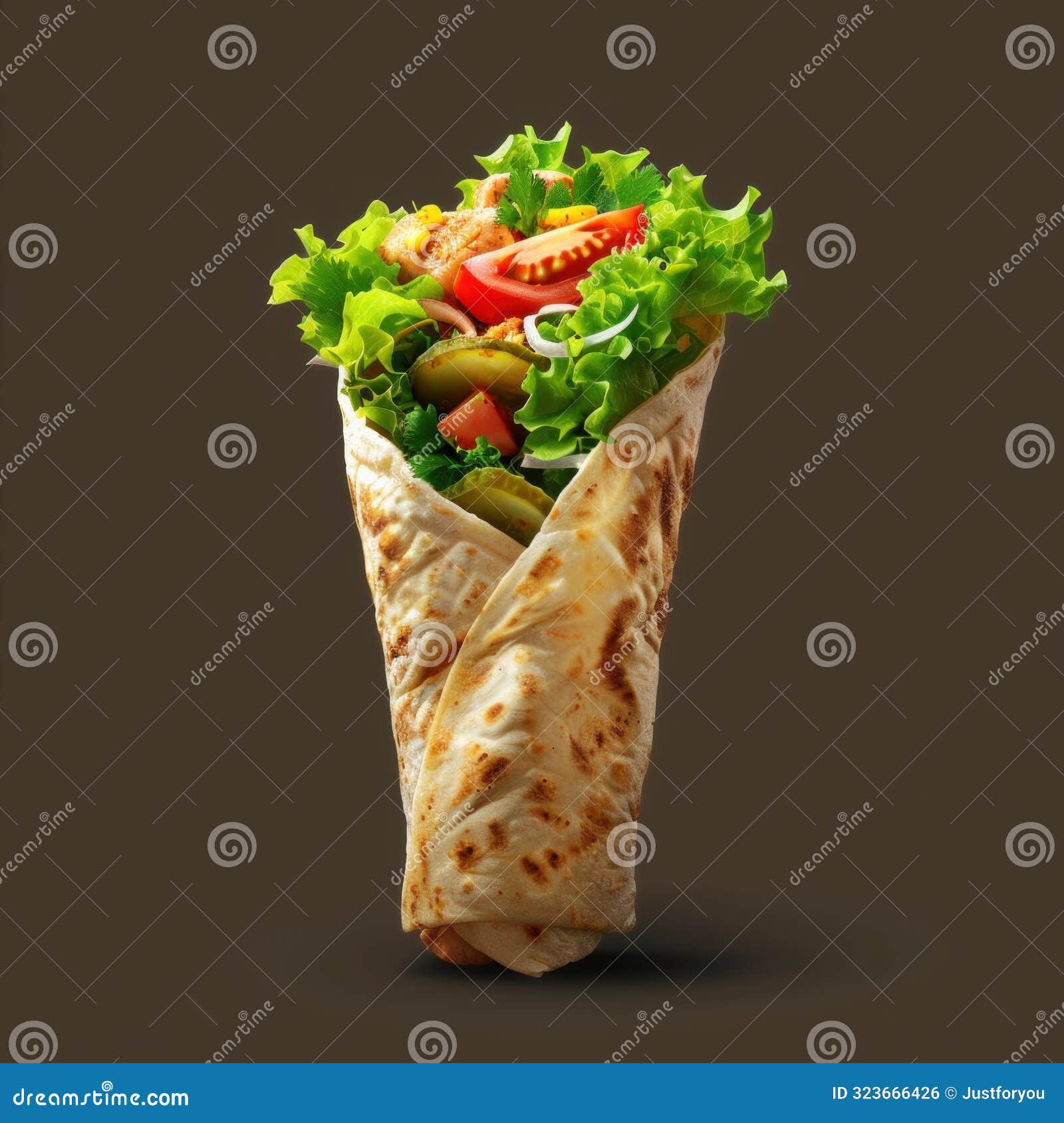 Delicious Chicken Shawarma Wrap Royalty-Free Stock Photography ...