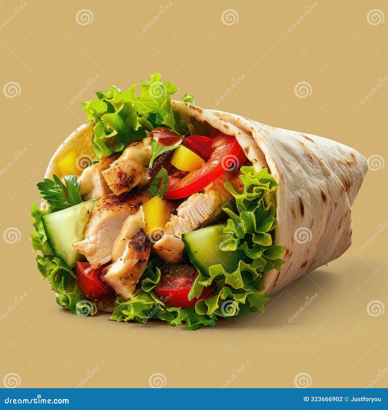 Delicious Chicken Shawarma Wrap Royalty-Free Stock Photography ...