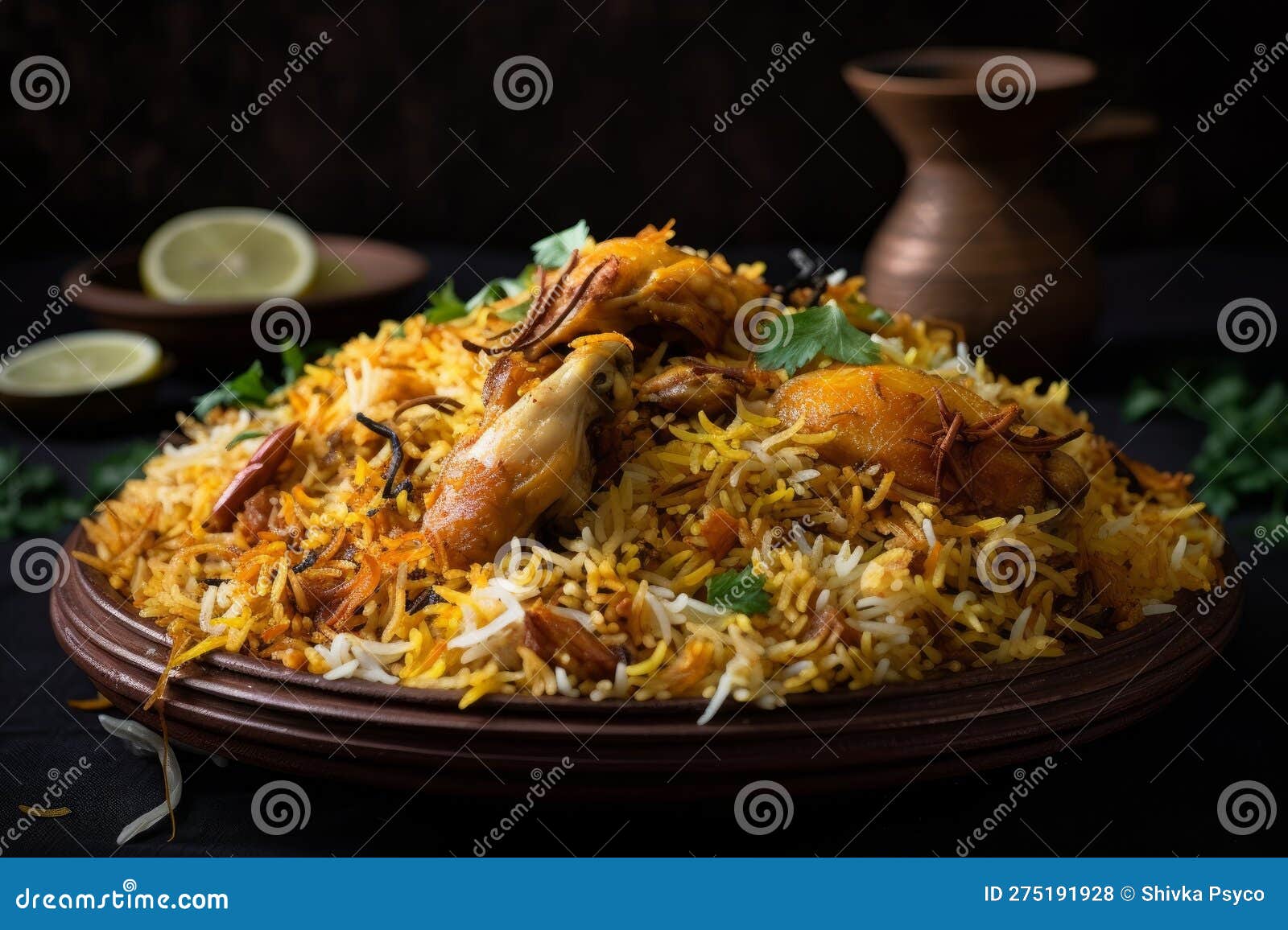 Delicious Chicken Tangdi Biryani Image Generative AI Stock Illustration ...