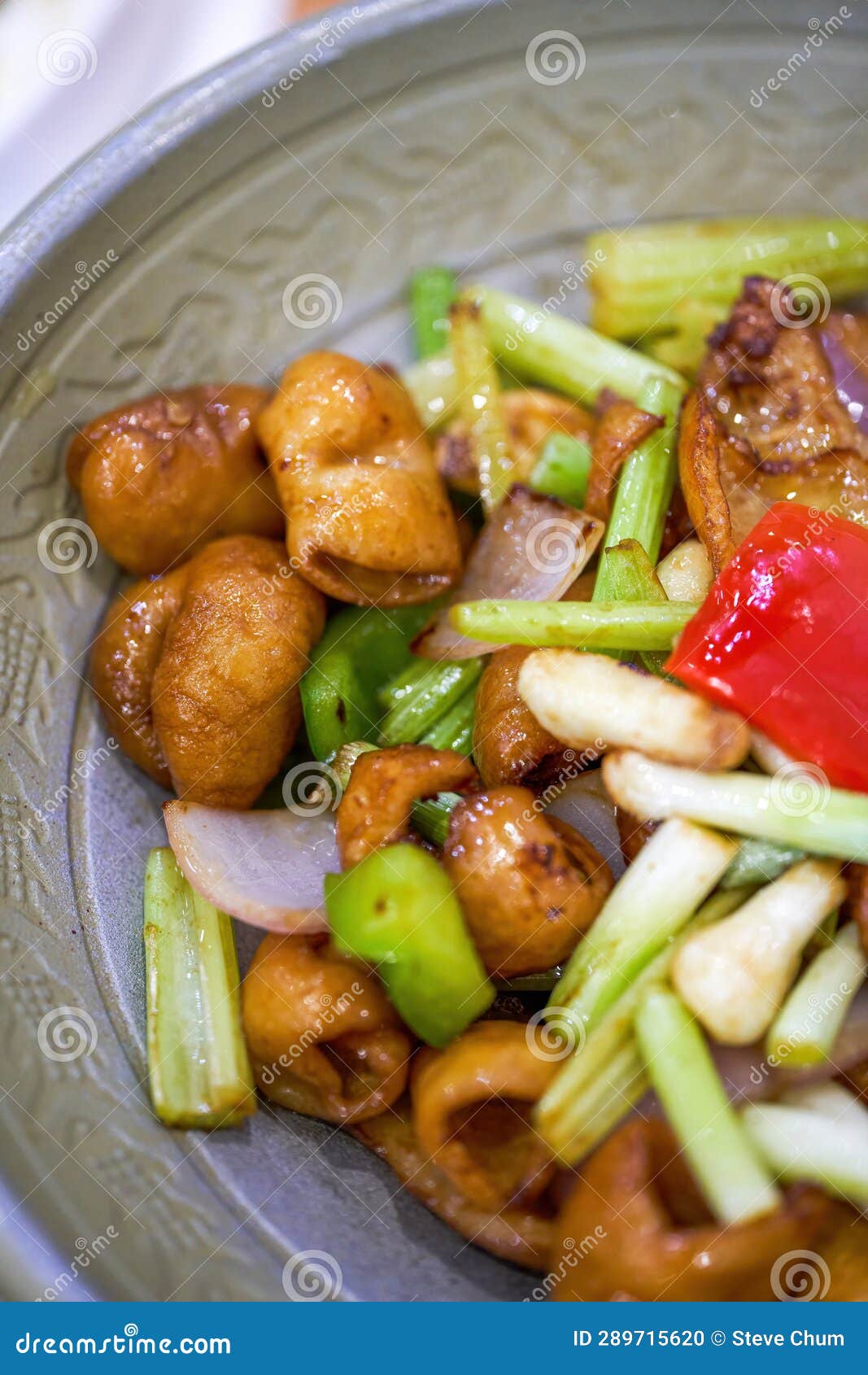 A Delicious Chinese Dish, Fried Pork Intestines Stock Photo - Image of ...