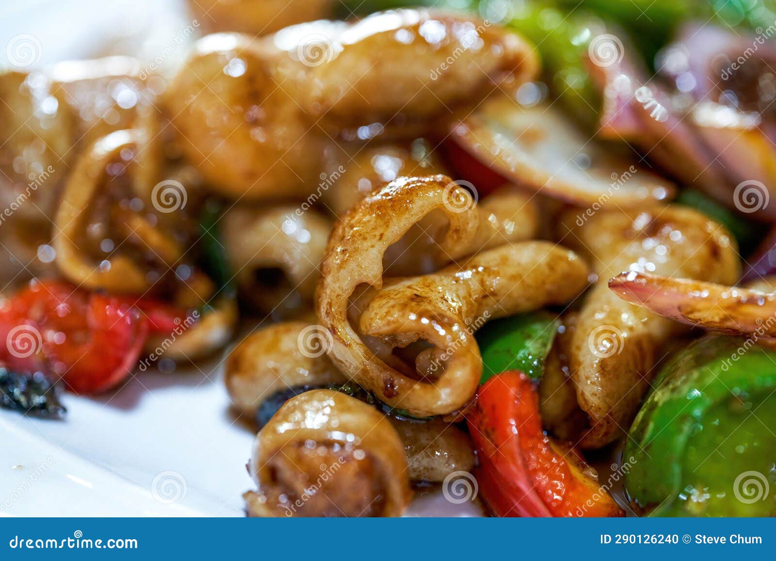 A Delicious Chinese Dish, Fried Pork Intestines Stock Photo - Image of ...