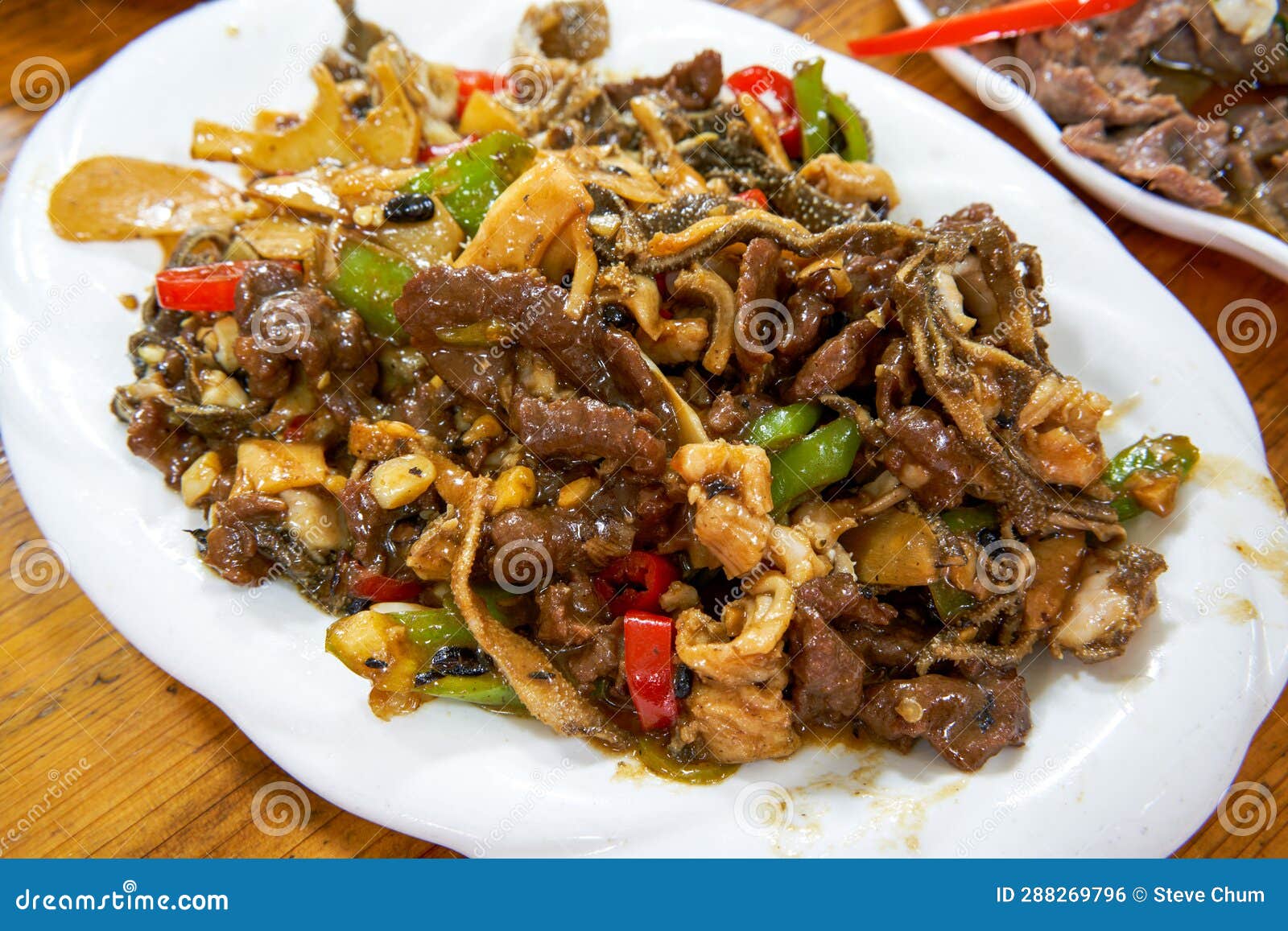A Delicious Chinese Dish, Stir-fried Beef Offal Stock Photo - Image of ...