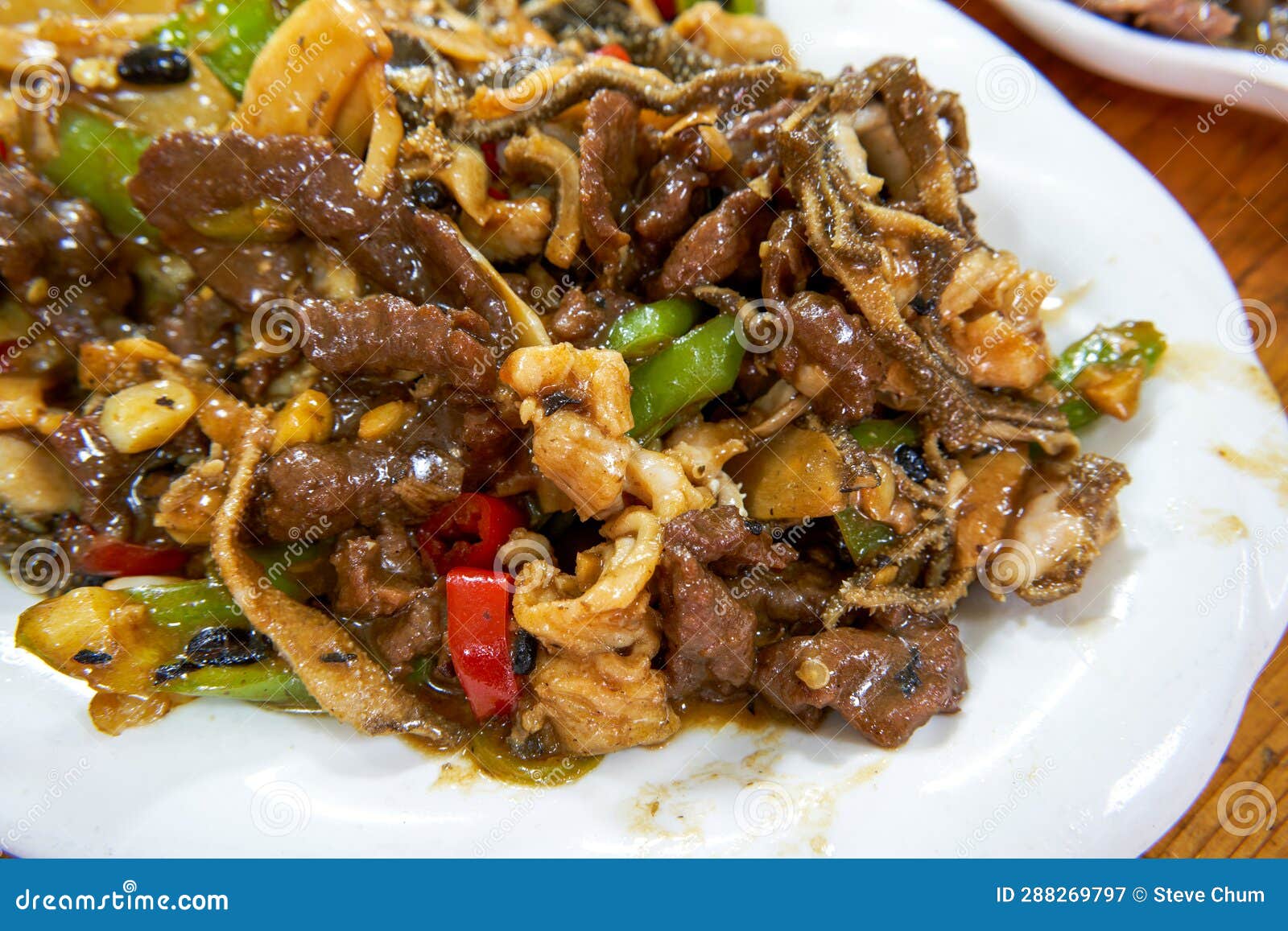 A Delicious Chinese Dish, Stir-fried Beef Offal Stock Image - Image of ...
