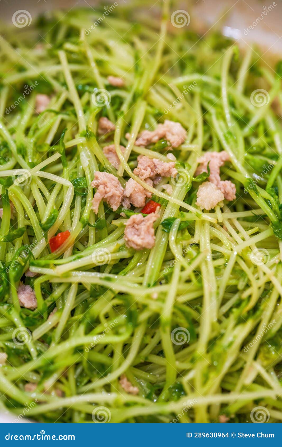 A Delicious Chinese Dish, Stir-fried Green Bean Sprouts Stock Photo ...
