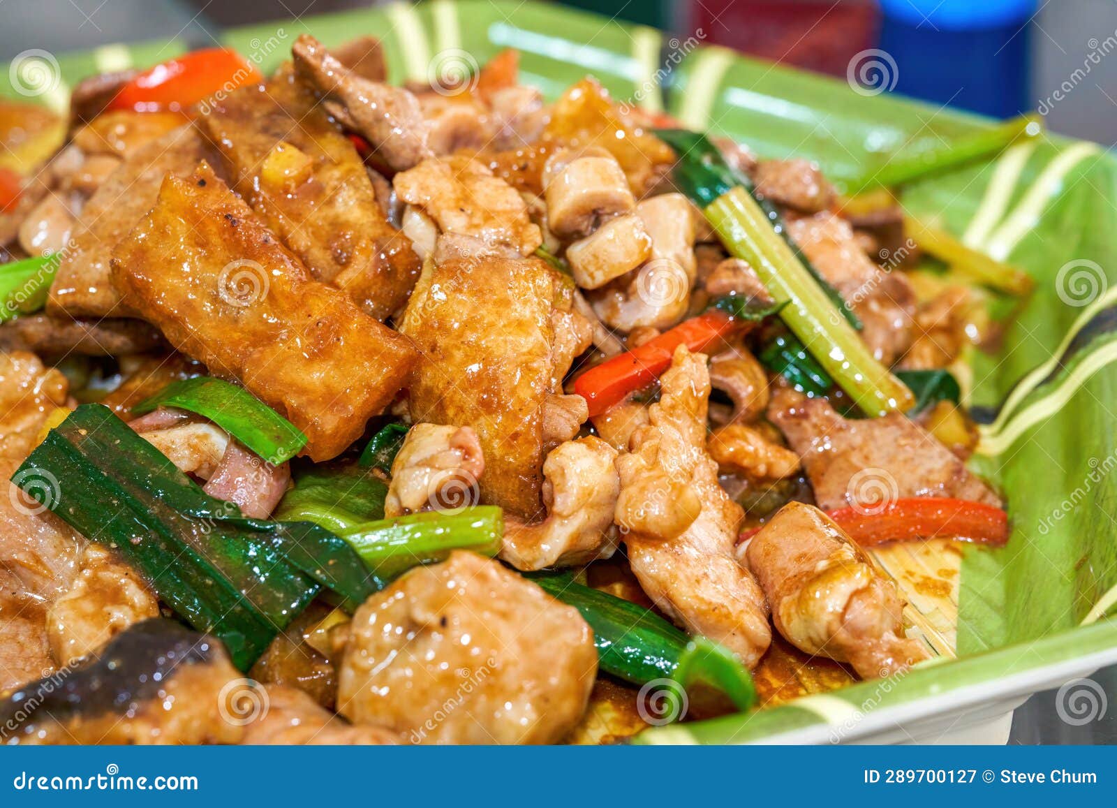 A Delicious Chinese Dish, Stir-fried Pork Offal and Pork Stock Image ...