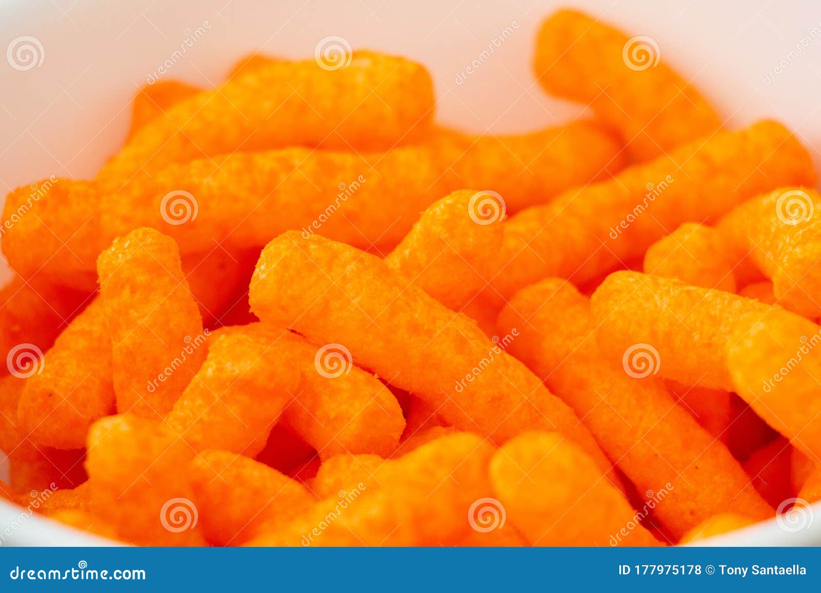 Puffy chips un a bowl stock photo. Image of bowl, puffy - 177975178