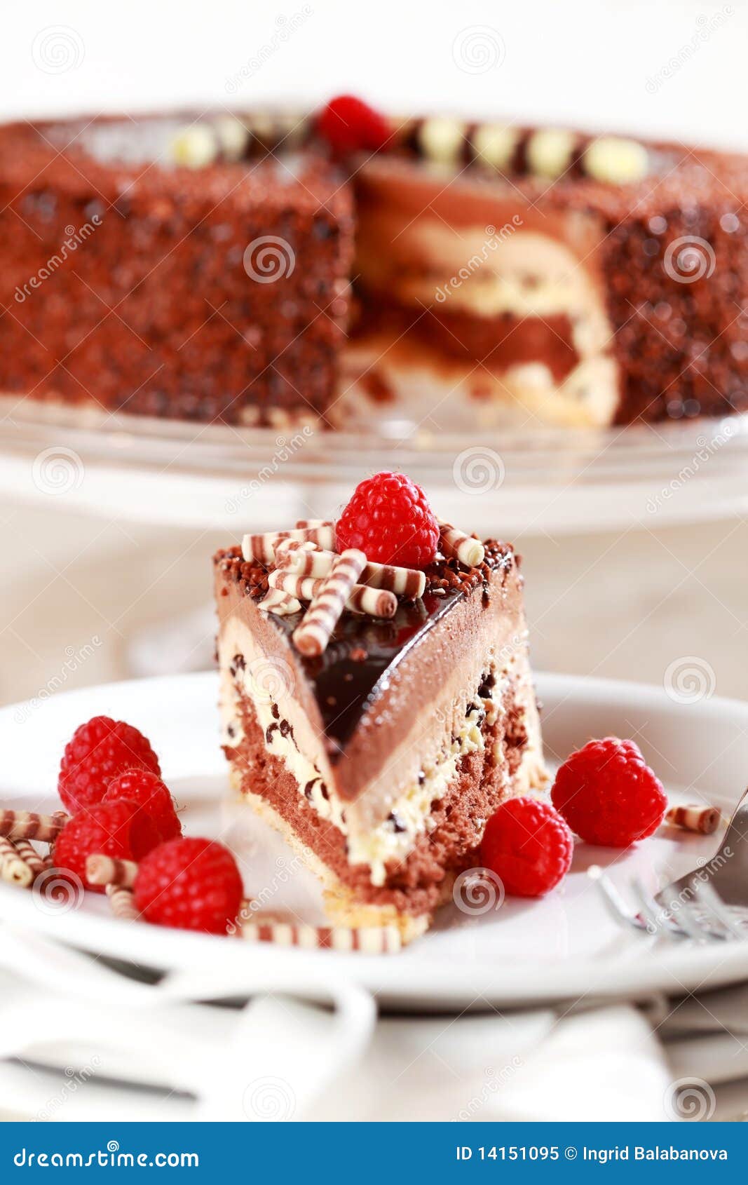 Delicious chocolate cake stock image. Image of chocolate - 14151095