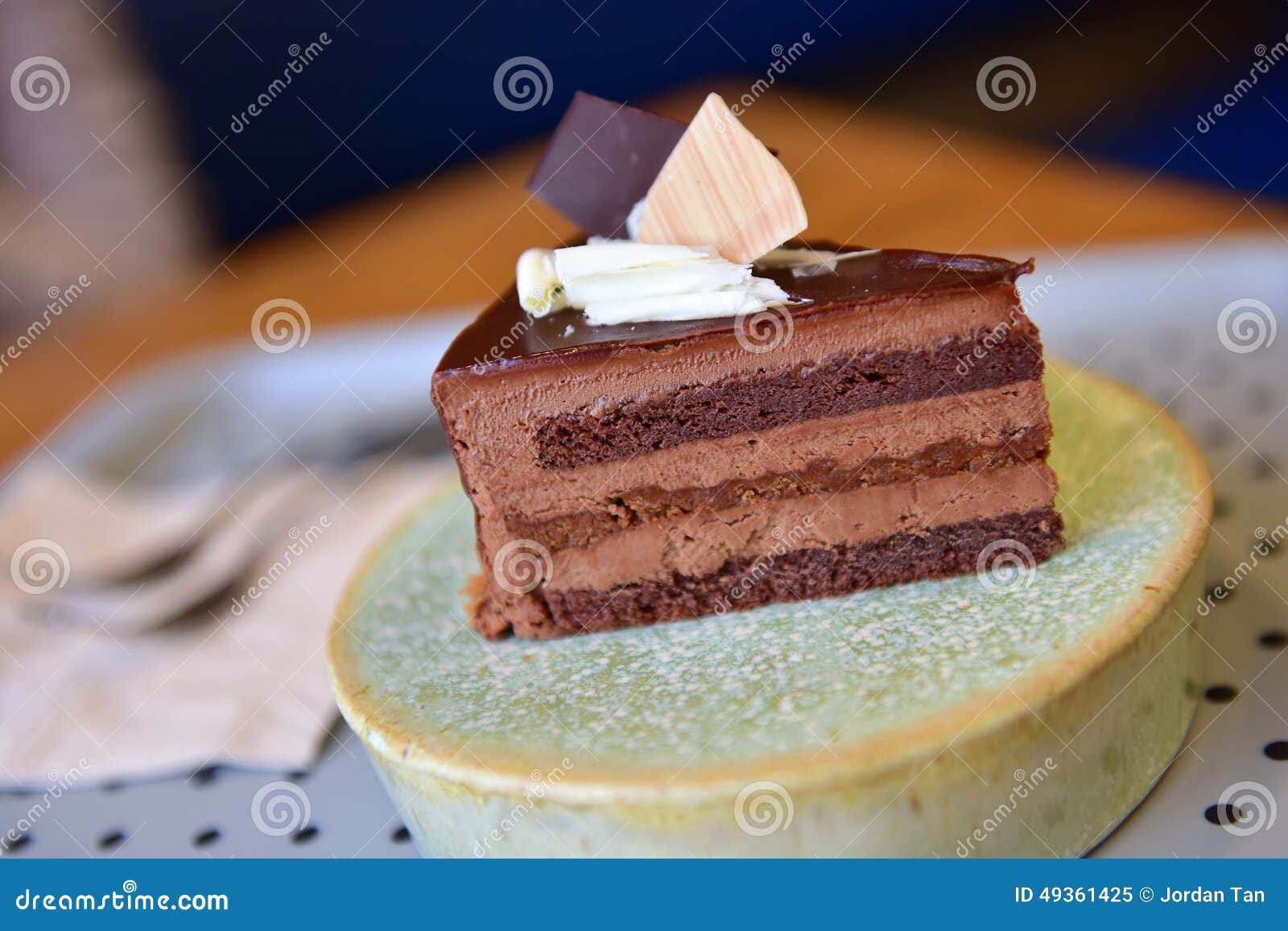 Delicious chocolate cake stock image. Image of taste - 49361425