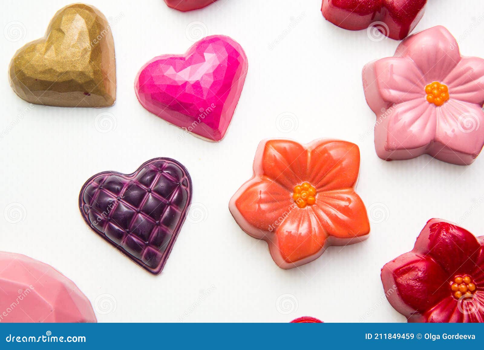 Delicious Chocolate Candies, Close Up, Different Colors Stock Image ...