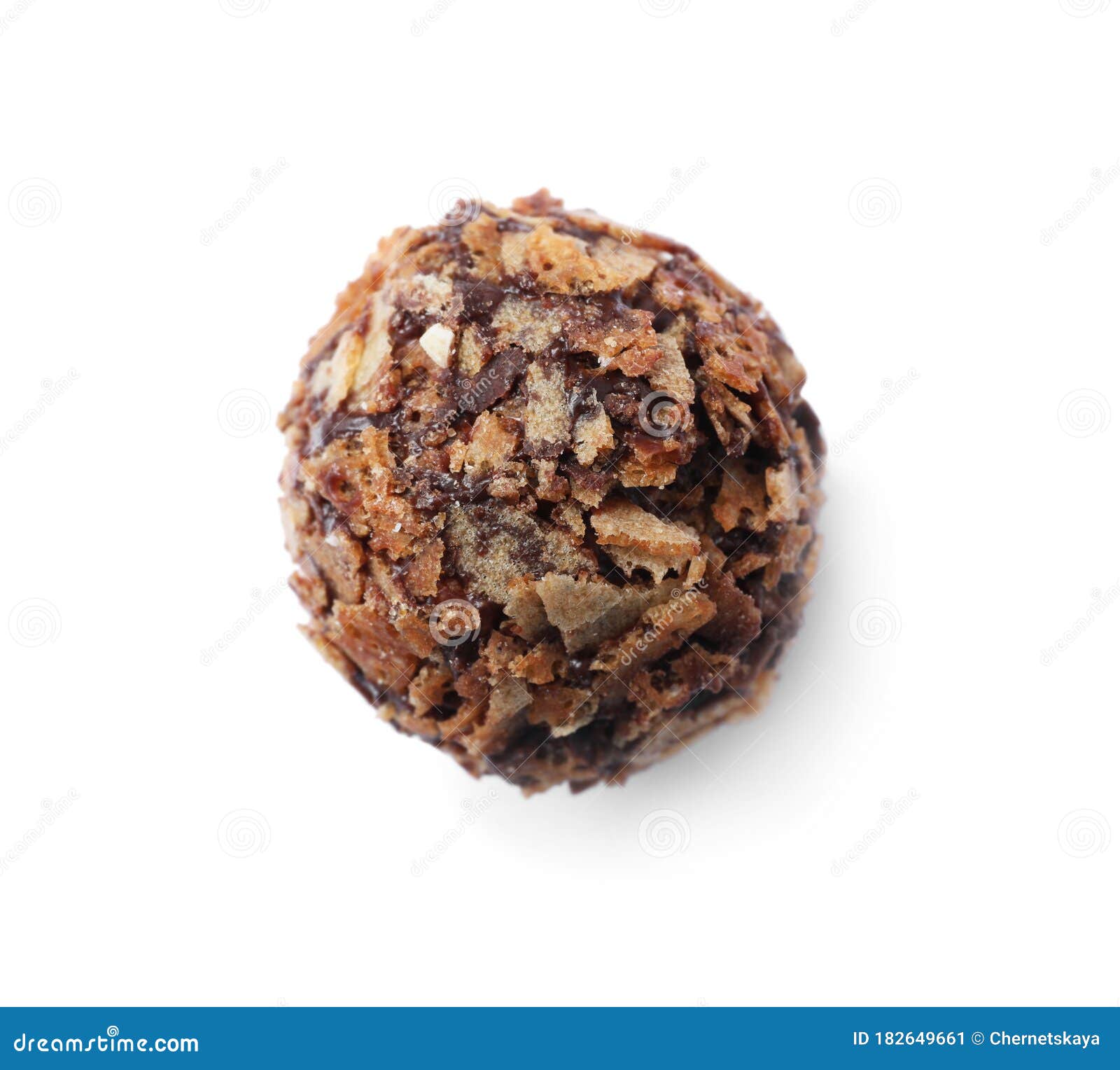 Delicious Chocolate Candy with Waffle Crumbles Isolated Stock Image ...