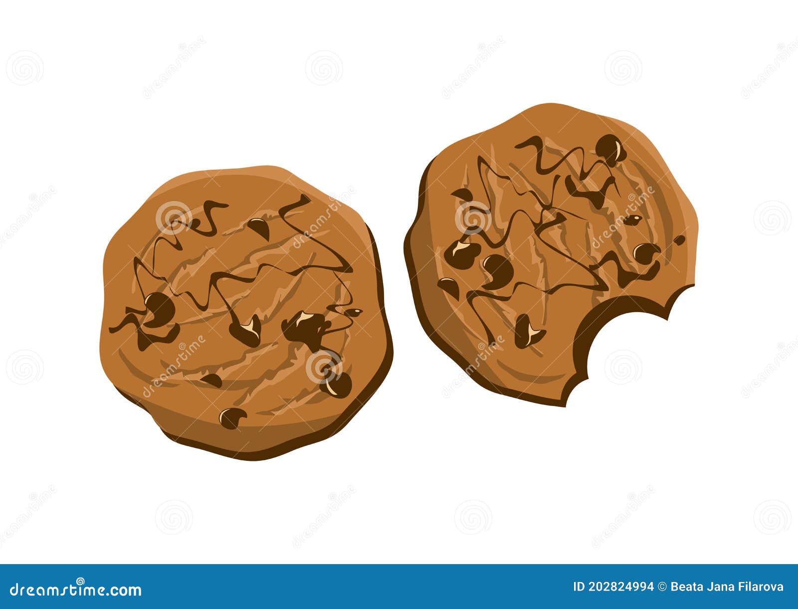 Vector Set Bitten Chocolates And Cakes. | CartoonDealer.com #88574213