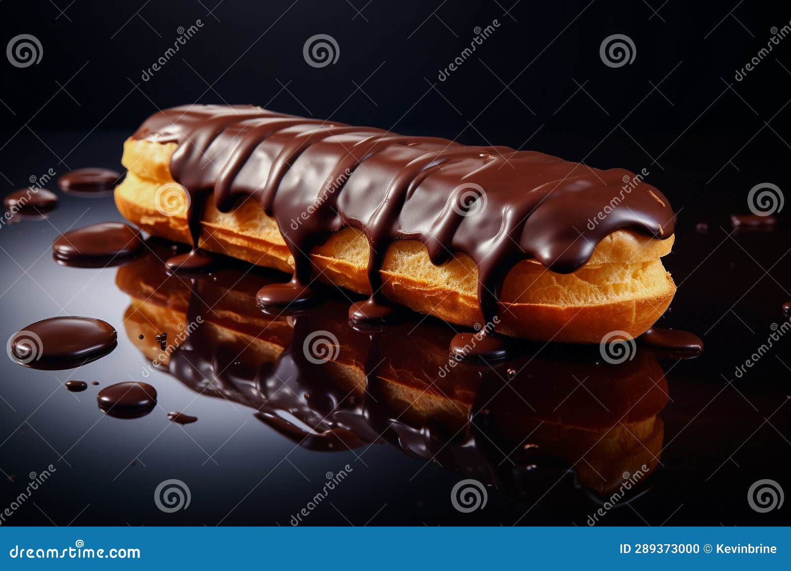 Delicious Chocolate Covered Eclair Stock Illustration - Illustration of ...