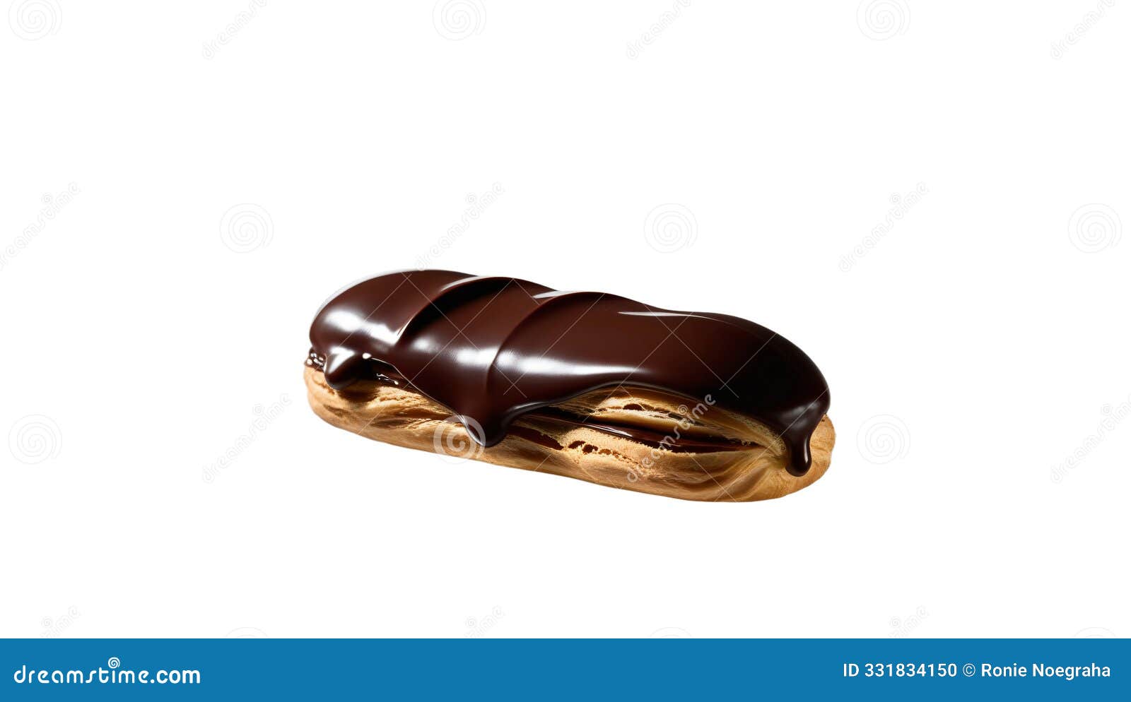 Delicious Chocolate Eclair Isolated on Transparent Background Stock ...