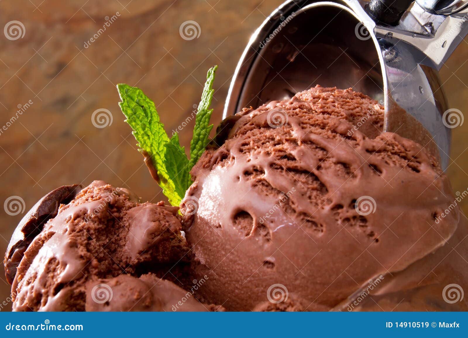 Delicious Chocolate Ice Cream Stock Image - Image of scoop, shot: 14910519